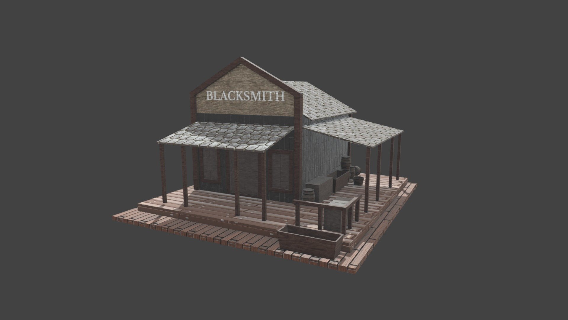 Old_Western_Village_Blacksmith - 3D model by ArjunSuresh00 [2bebfd4] - Sketchfab