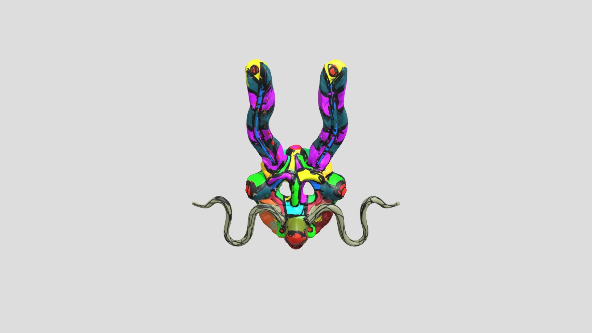 Spring Equinox Spirit Mask - 3D model by Moyogash [2bec9f9] - Sketchfab