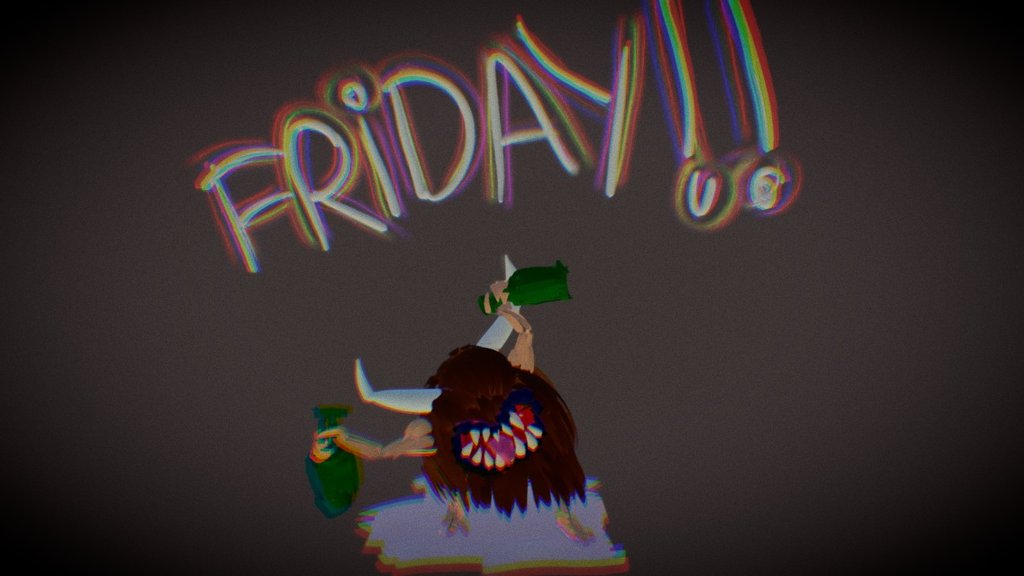 friday monster - 3D model by I just VaRted (@aksel.fm) [2bf2ad9 ...