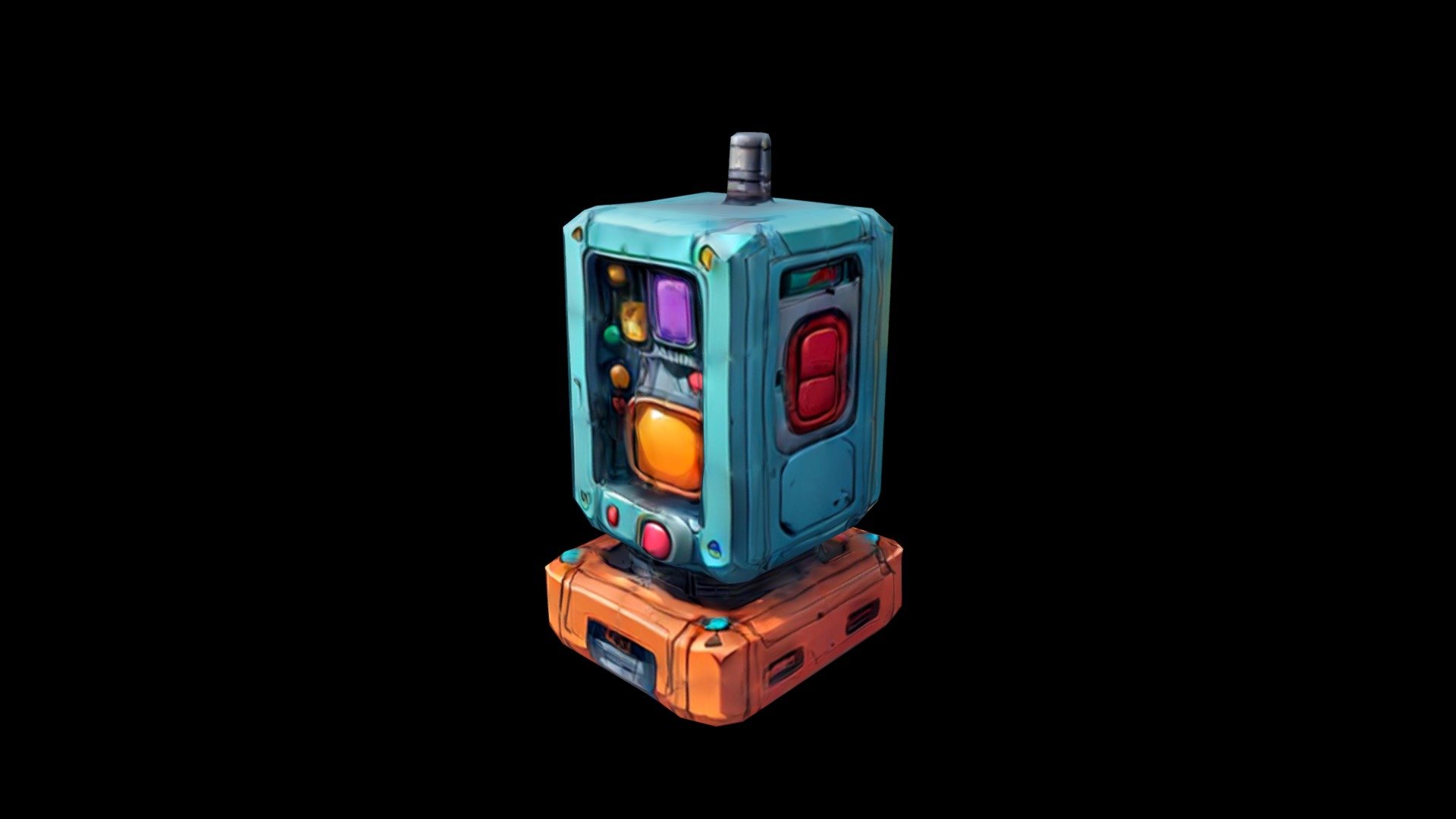 "Cube Bot" A futuristic robot characterized by a - Download Free 3D ...