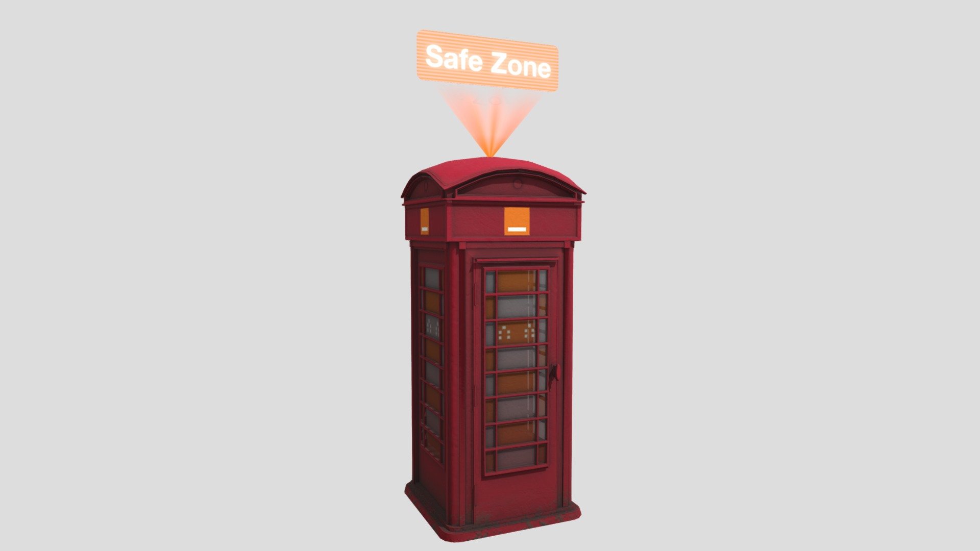 Orange Safe Zone [British] Phone - Download Free 3D model by ...