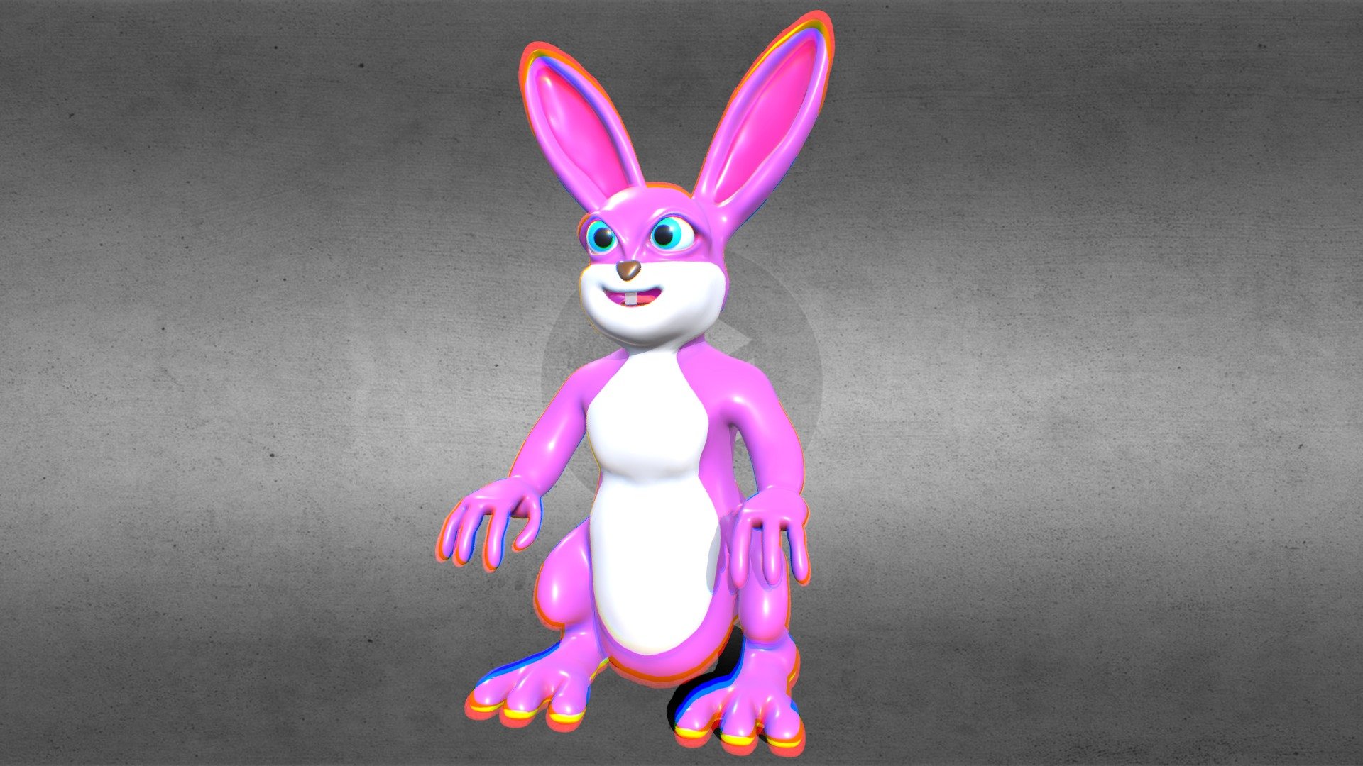 rabbit purple - 3D model by oktoNrh [2bfbac4] - Sketchfab