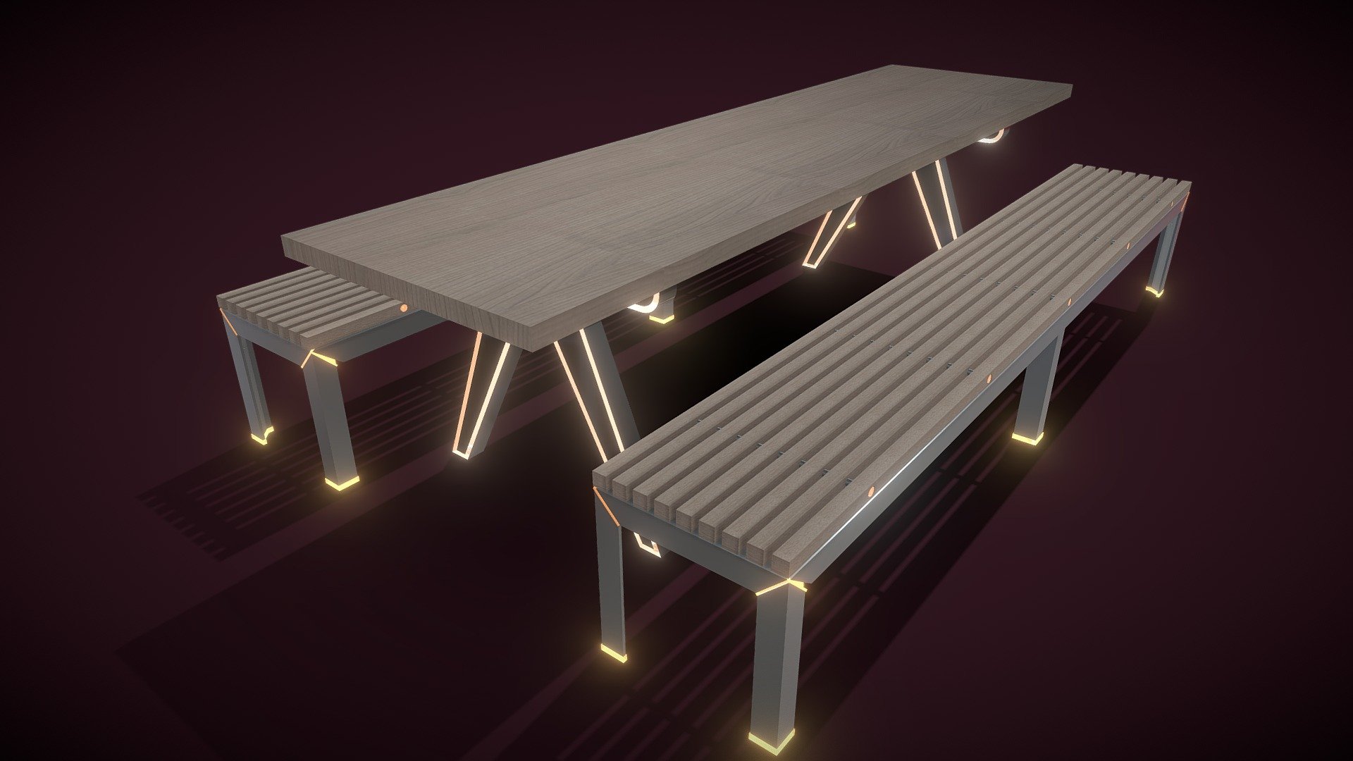 Bench - 3DX - Buy Royalty Free 3D model by Snowism (@snowvy) [2bfc21c ...