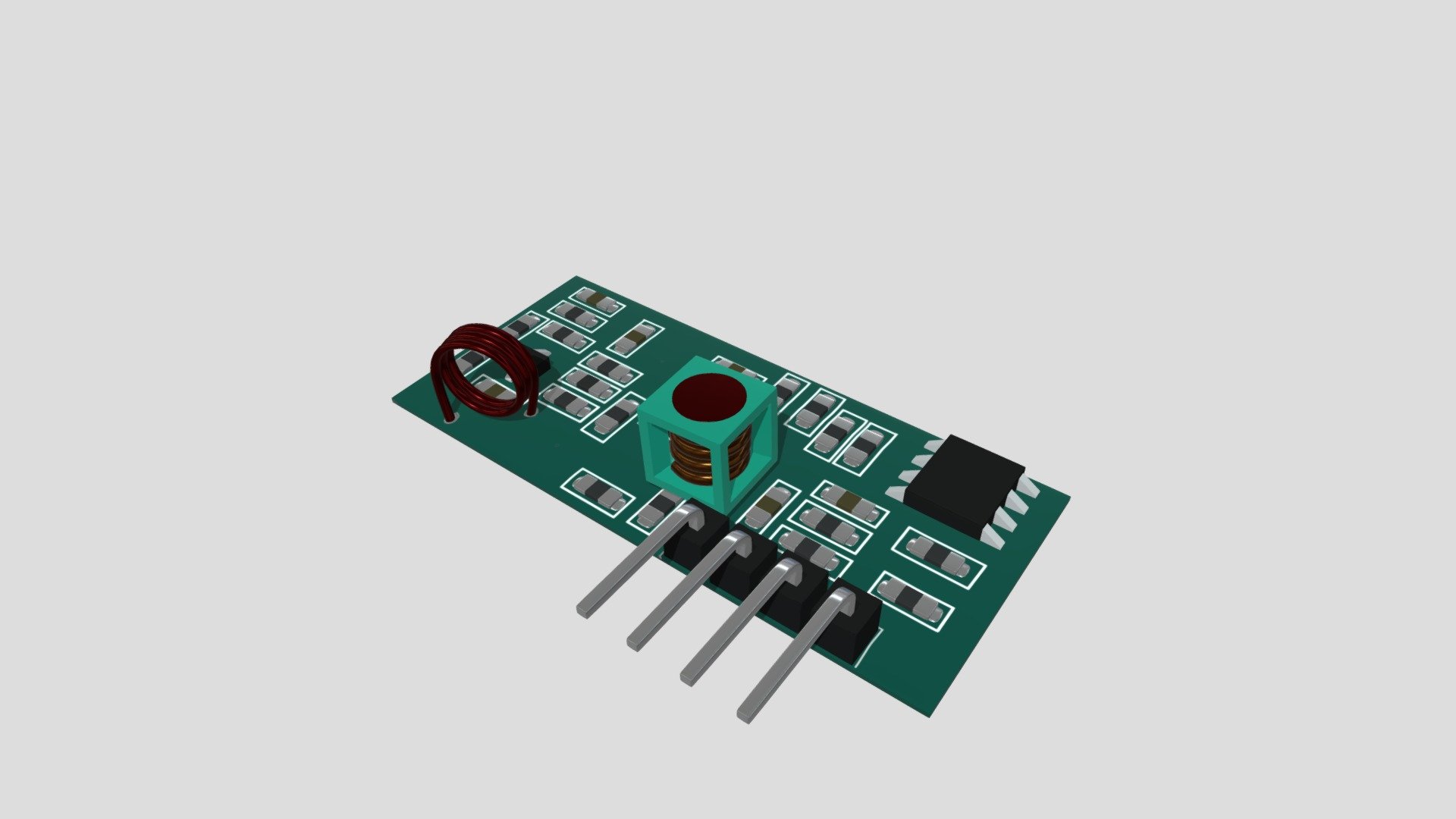 FS1000A 433m Hz Tx RF Radio Module - Part 1 - 3D model by maekers ...