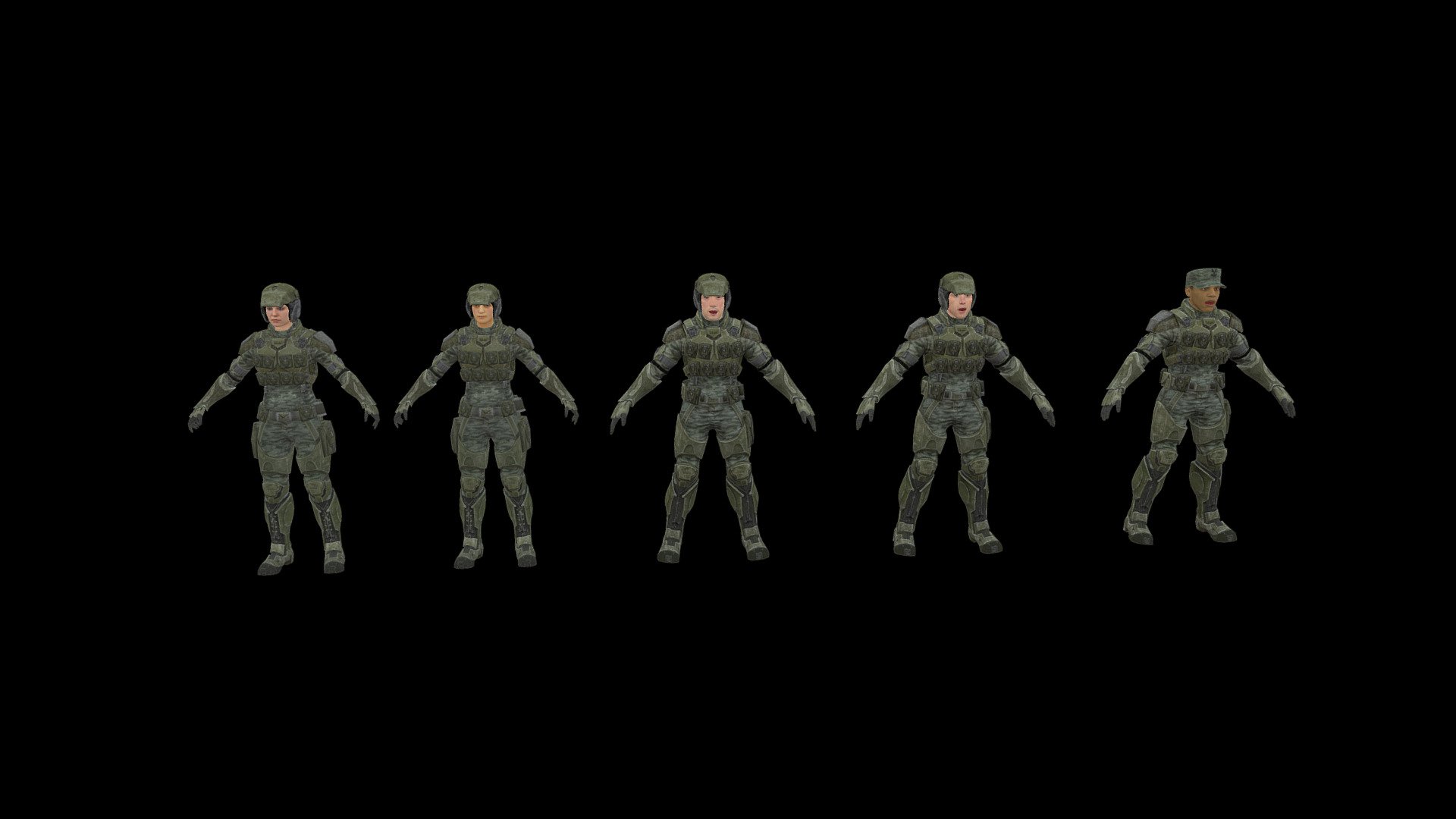 Characters>H2A>Humans>Marines - Download Free 3D model by ...