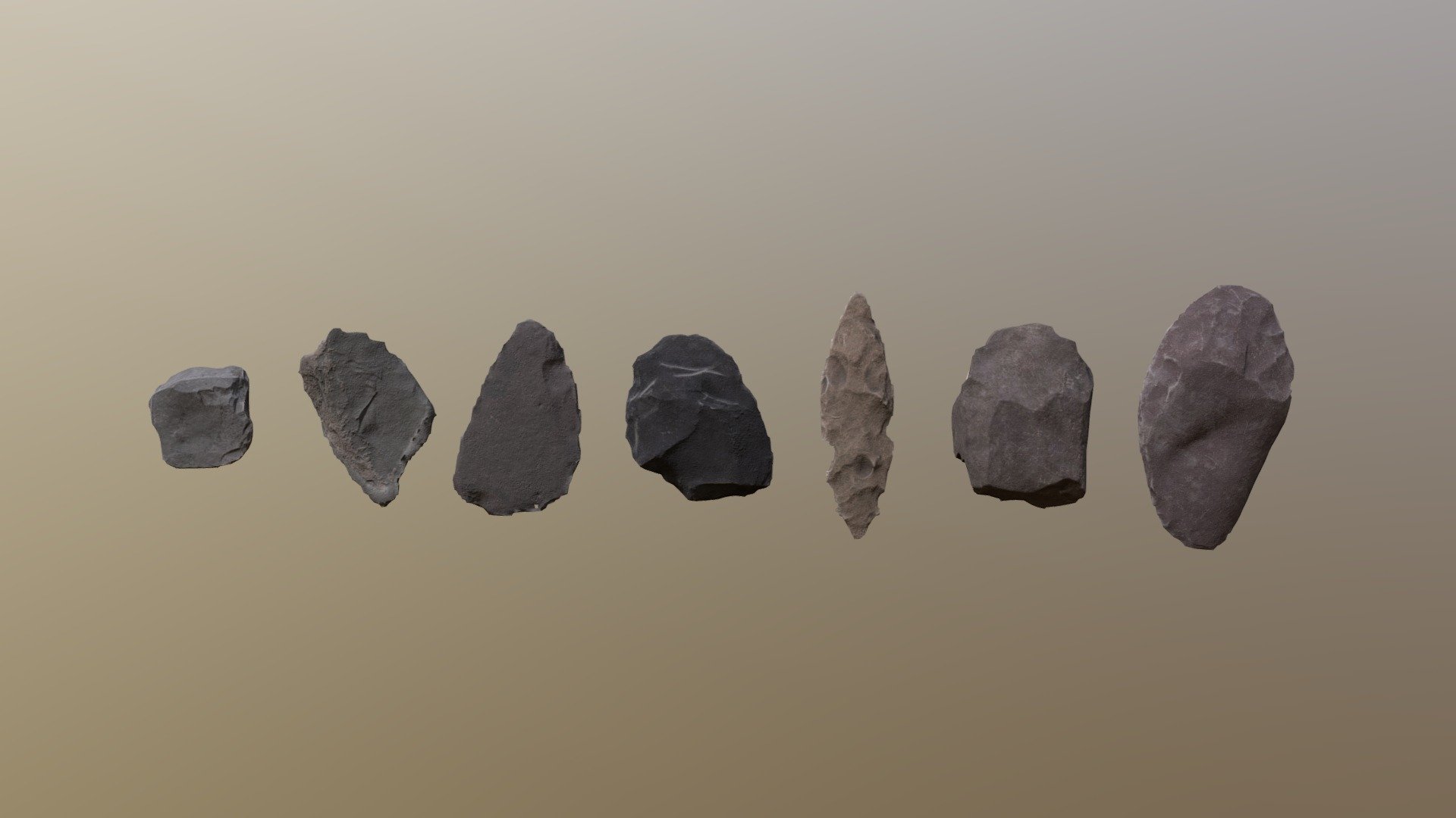 Stone Age Tools - 3D model by crfrog [2c008c8] - Sketchfab
