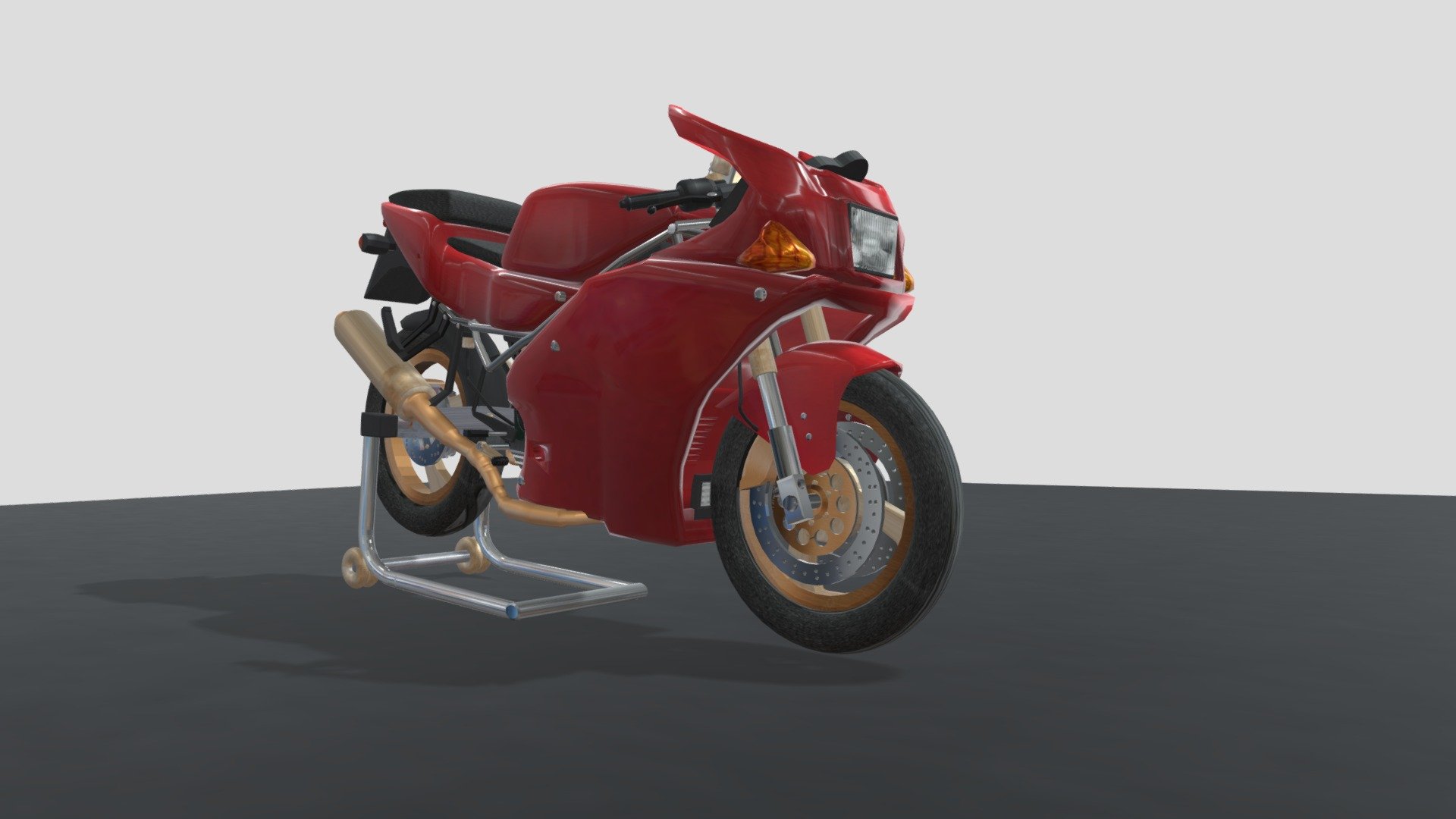 Ducati 888(1991) with Paddock - 3D model by me_blender [2c009dc ...