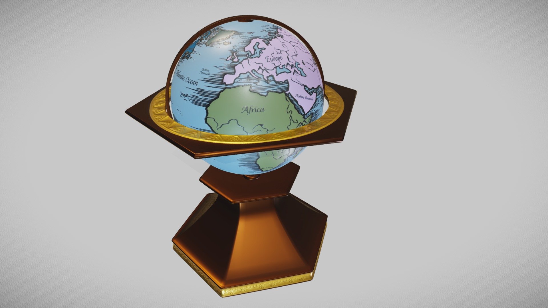 Historical Globus Globe - 3D model by QuantumBerry [2c0458c] - Sketchfab