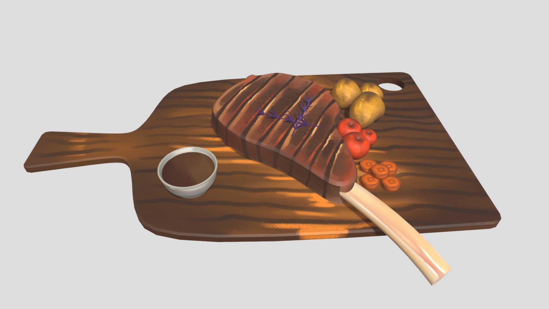 Steak - 3D model by mao_kaw [2c0b6d6] - Sketchfab