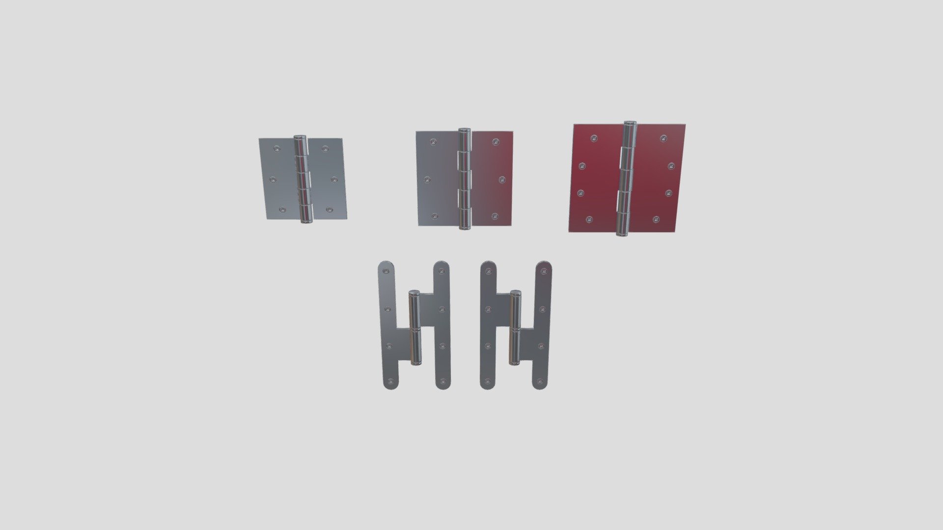 Standard Door Hinges - 3D model by Laurent P (@laurent.p) [2c0c2c0 ...