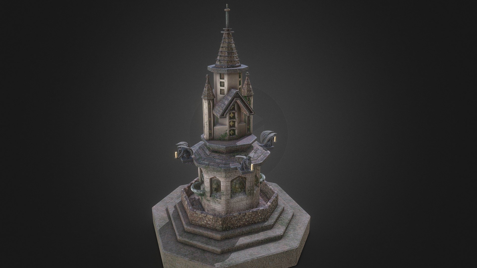 sample hexagon Courtyard Fountain - 3D model by Changgao Feng (@CGFeng ...