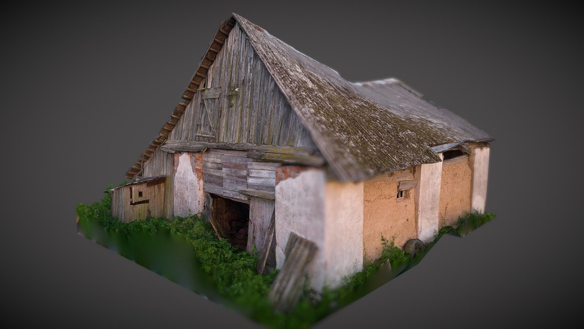 Old wooden abandoned barn - Buy Royalty Free 3D model by Saulius.Zaura [2c0e183] - Sketchfab Store