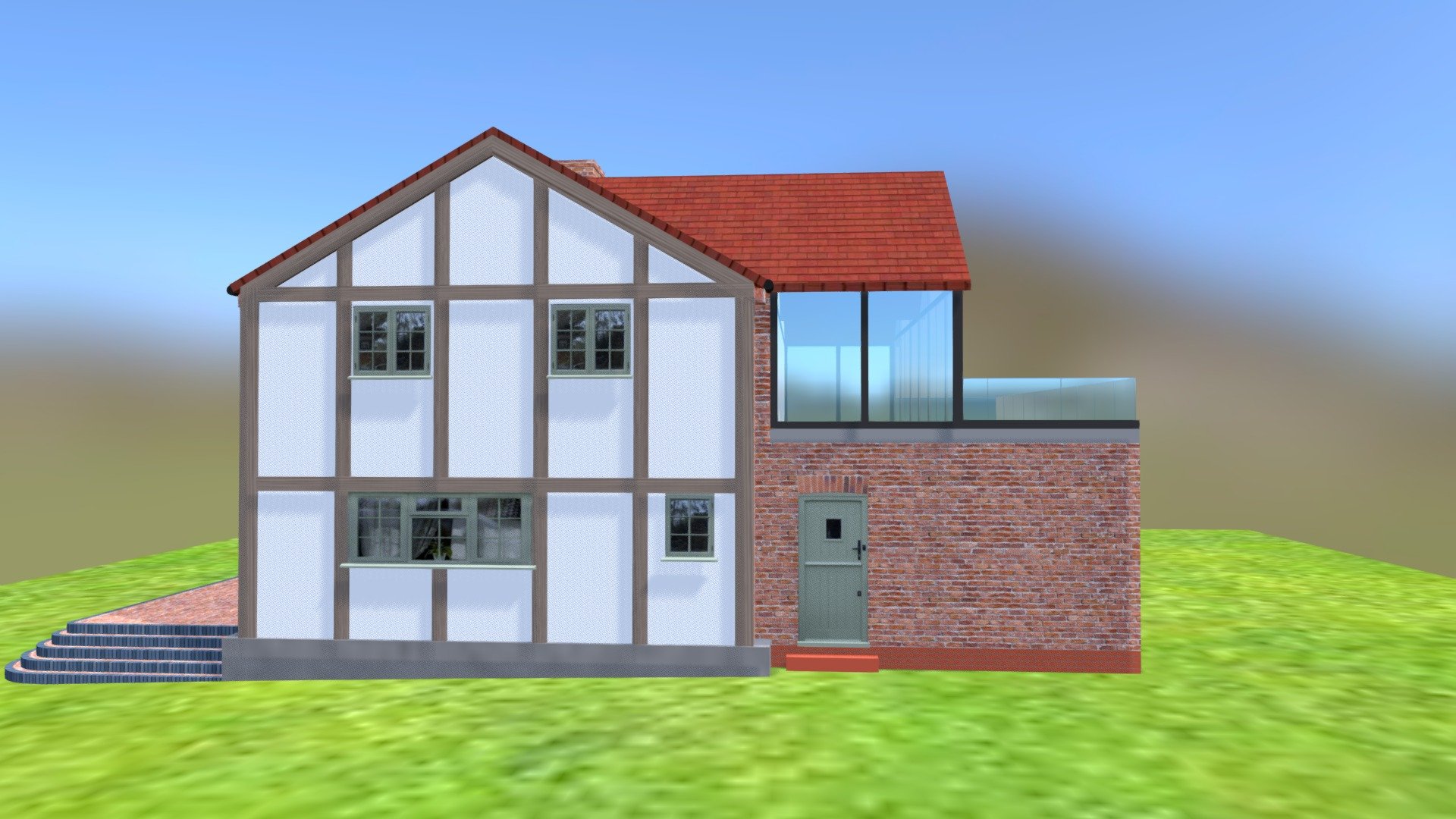 farm_house_extension81b - 3D model by intelok [2c1063a] - Sketchfab