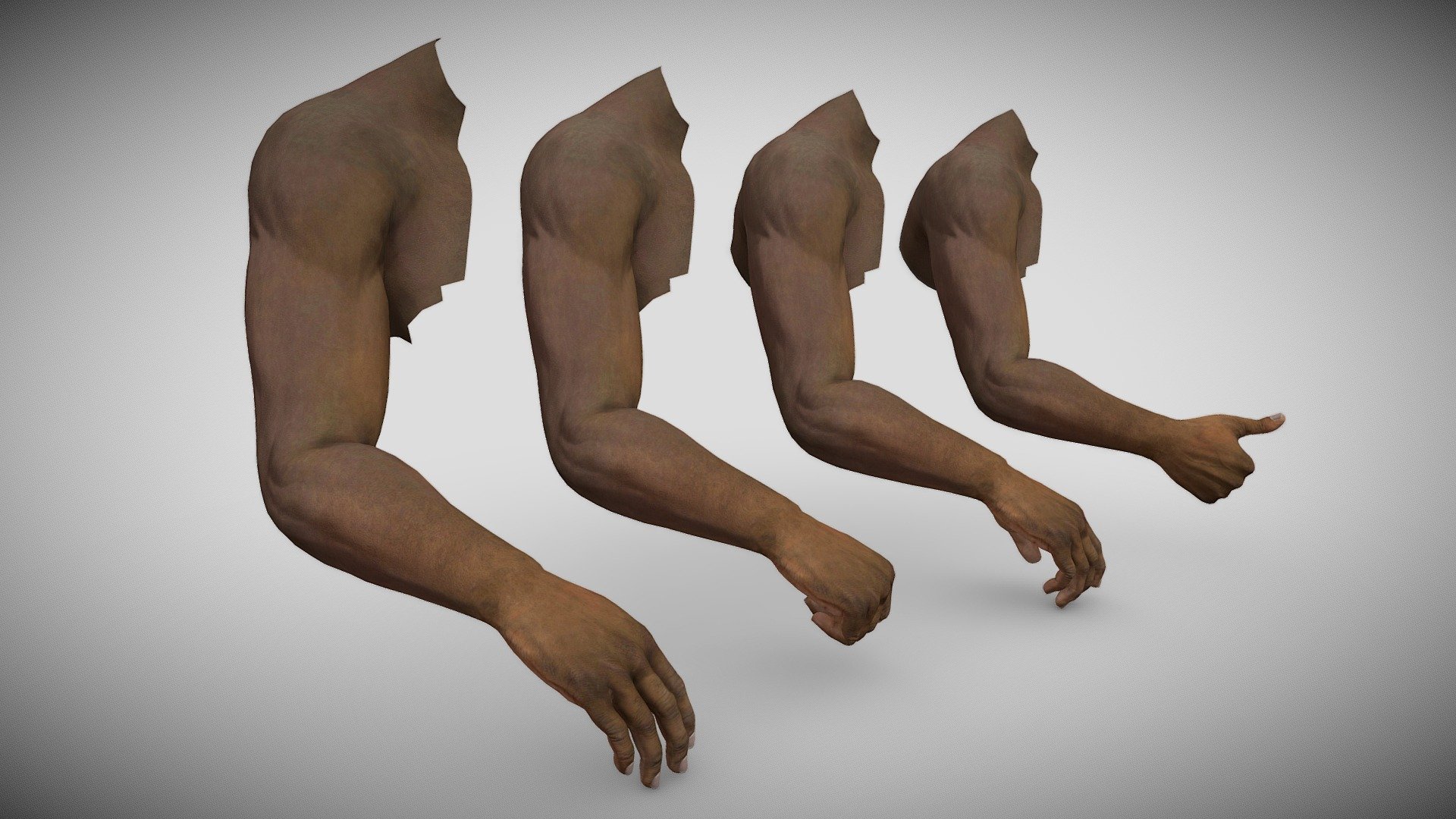 Male Arm with Hand Gesture Starter Kit - Buy Royalty Free 3D model by ...