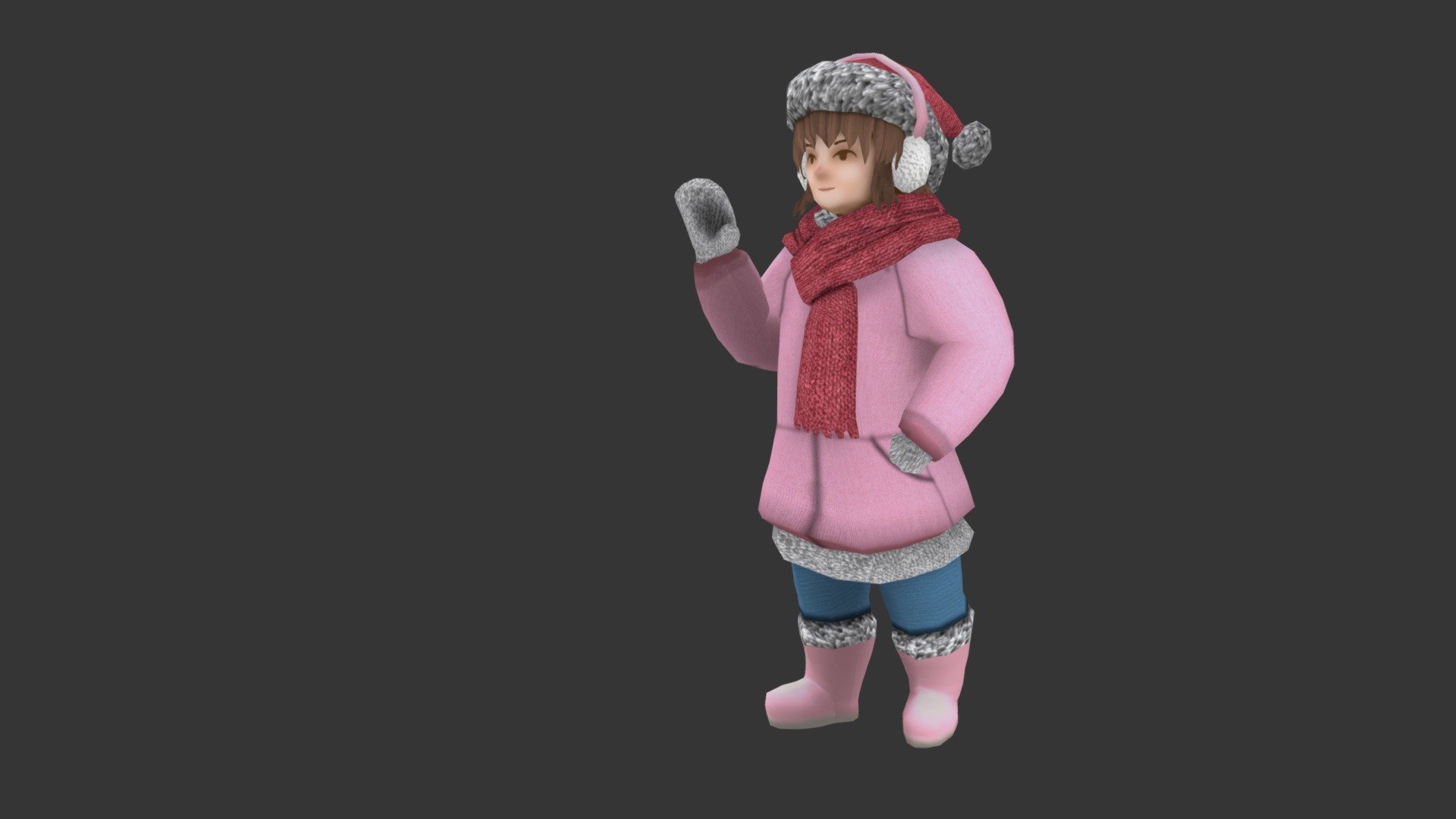 Character Winter Girl Lowpoly rigged - Buy Royalty Free 3D model by ...