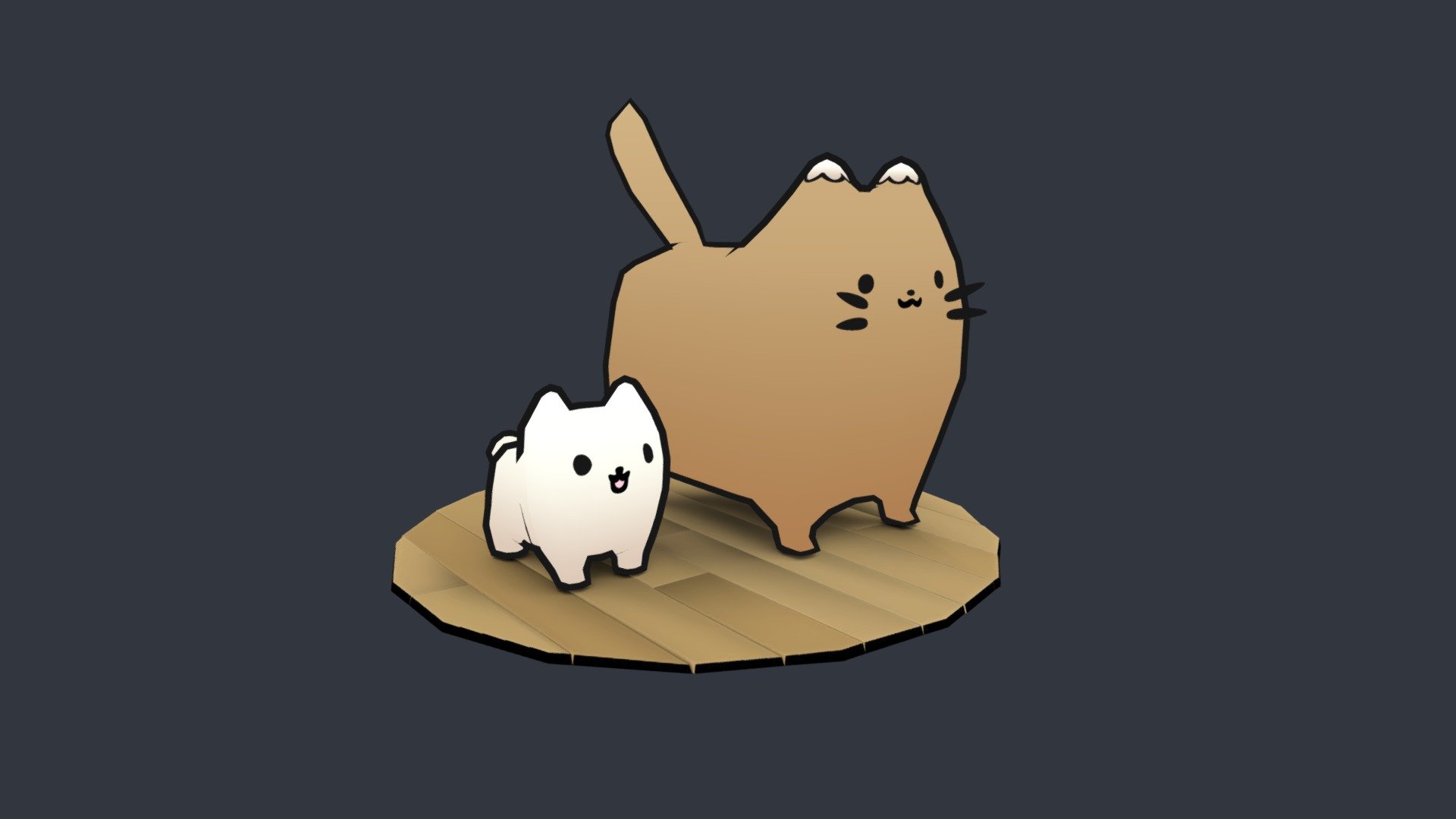 Toon Cats - 3D model by Stewart MacLean (@stewartstm) [2c17874] - Sketchfab