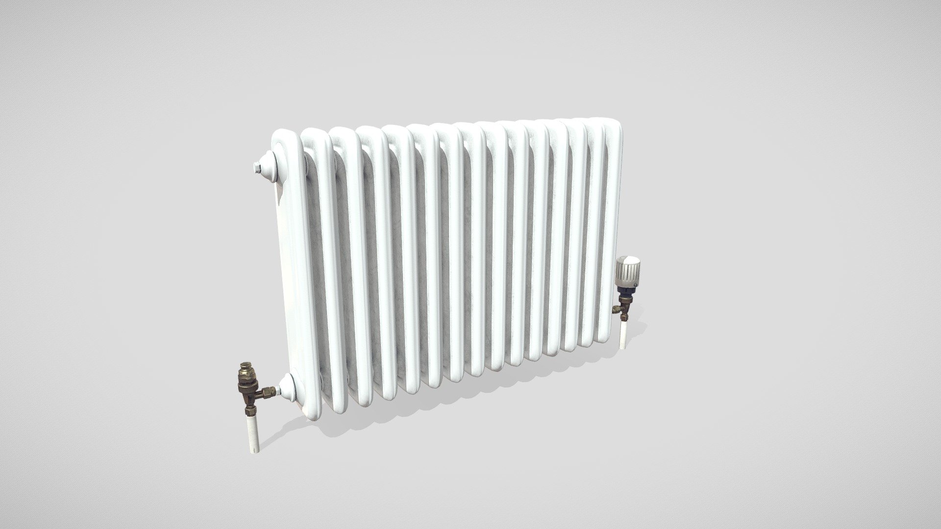Radiator with thermostatic valve - 3D model by cedeon [2c17cb6] - Sketchfab