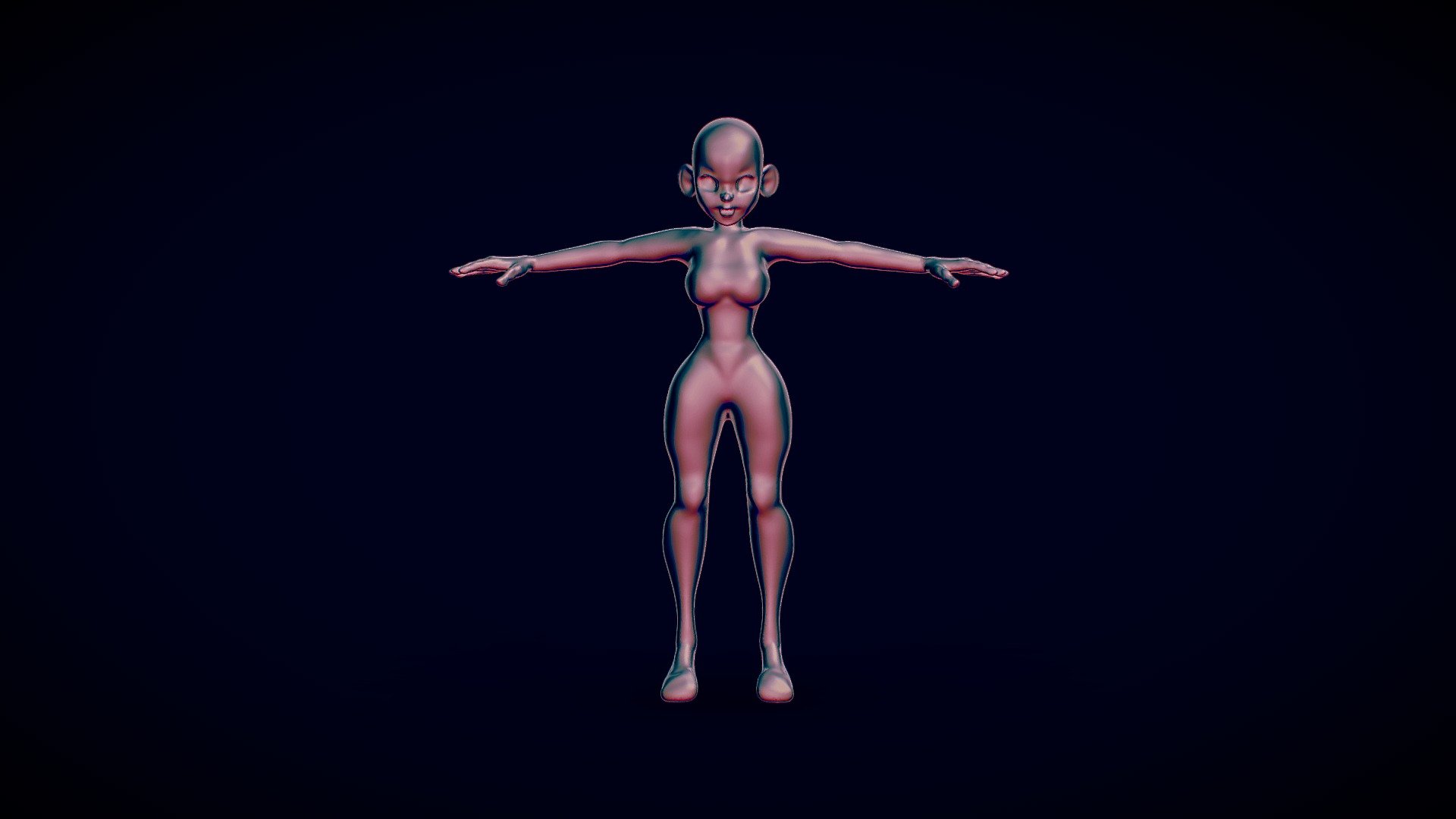 Female body base - 3D model by Claira