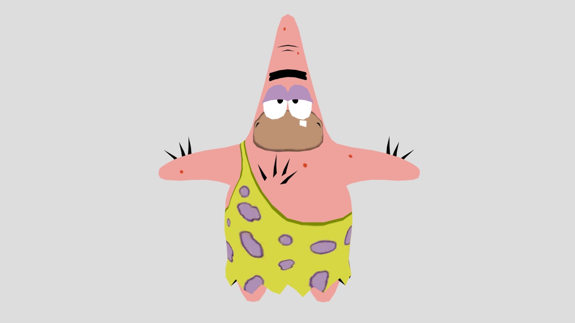 The SpongeBob Movie - Patrick Caveman - Download Free 3D model by SMF ...