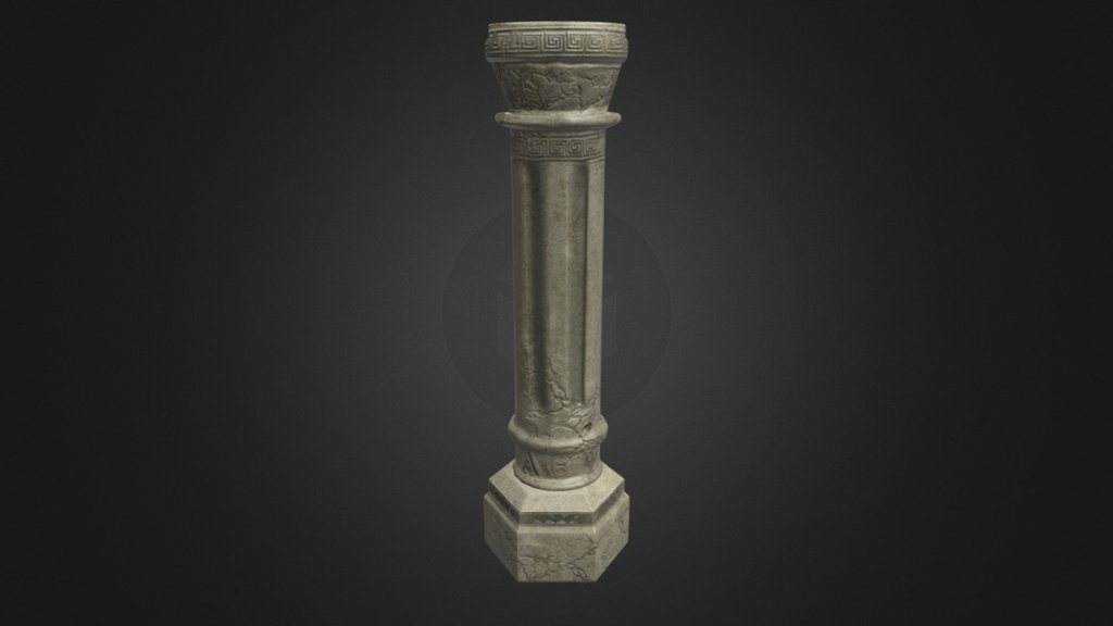 Low Poly Greek Pillar - 3D model by mugisha [2c1d319] - Sketchfab