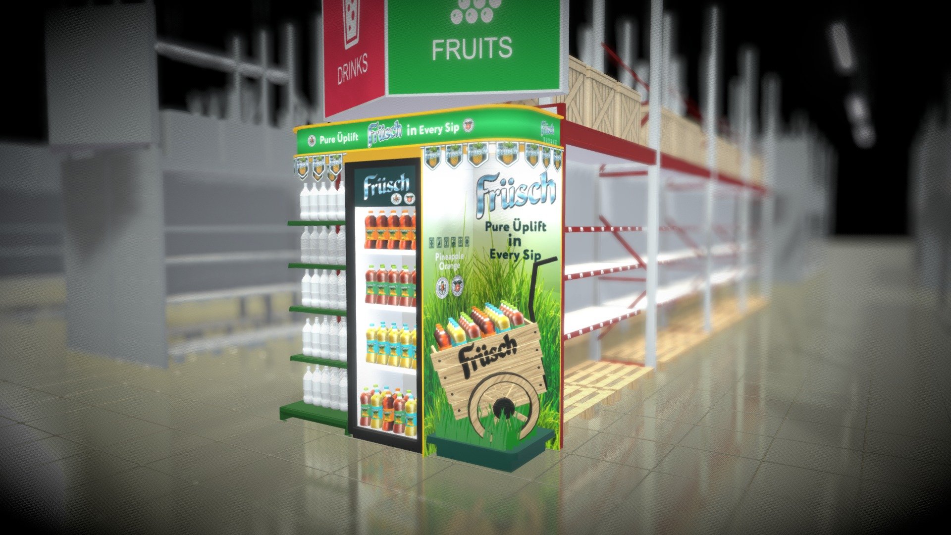 End Cap Display for Früsch Beverages - 3D model by Aidar.Burabaev ...