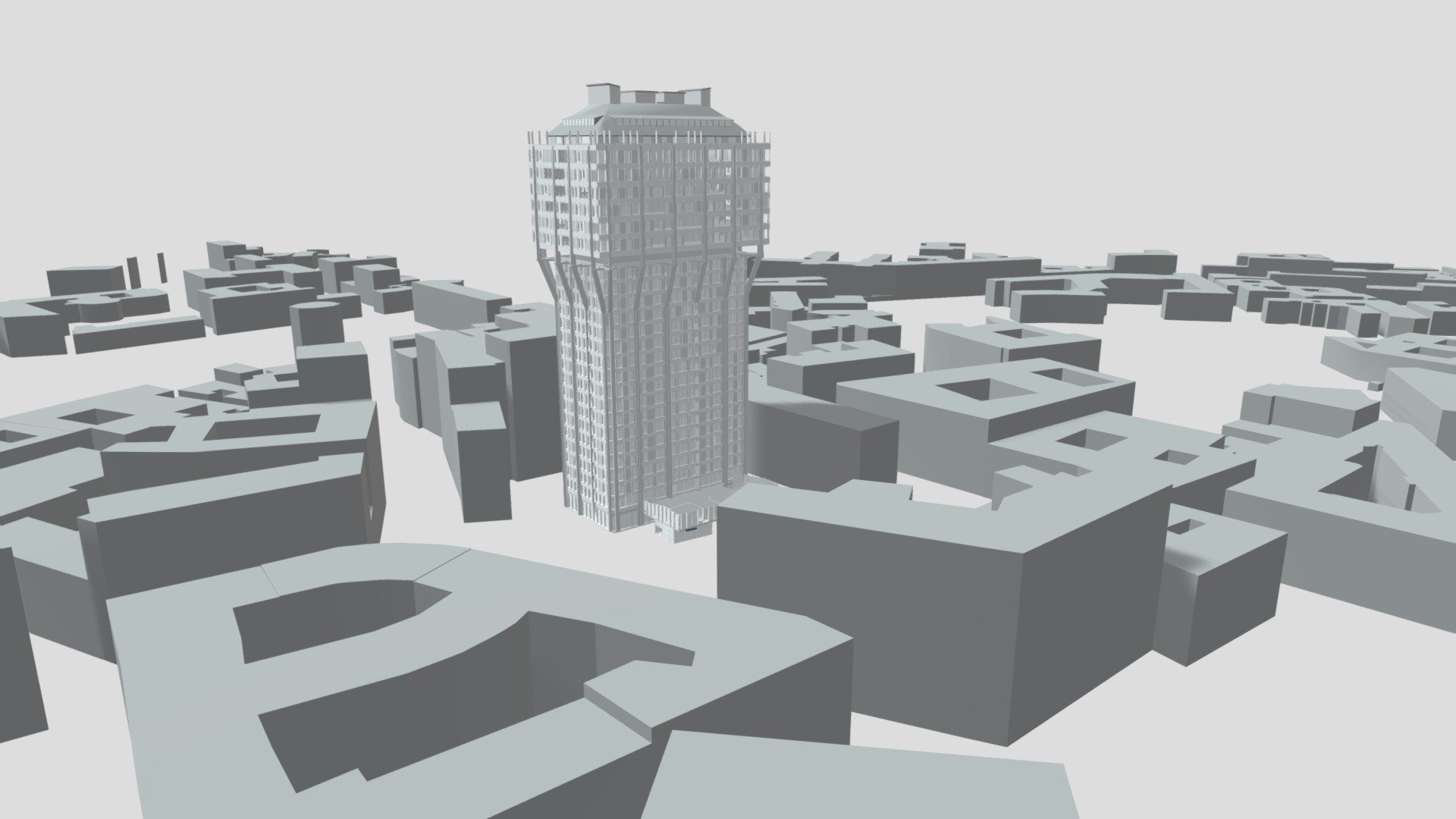 Torre Velasca (Velasca Tower) Rebuild Model - 3D model by Jeff Zeng ...