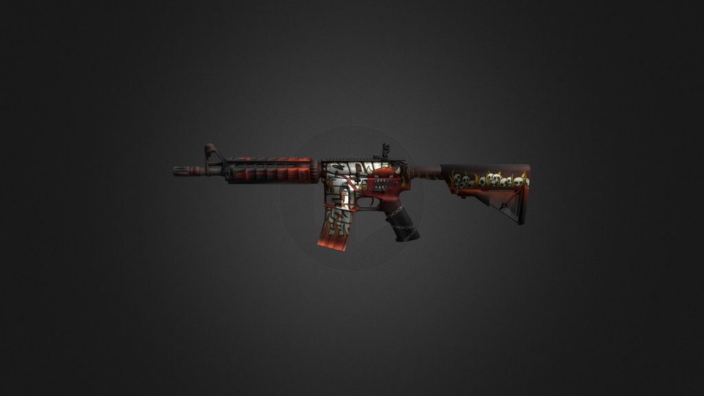 M4A4 | Hellfire - 3D model by krakencommunity [2c2a1ea] - Sketchfab