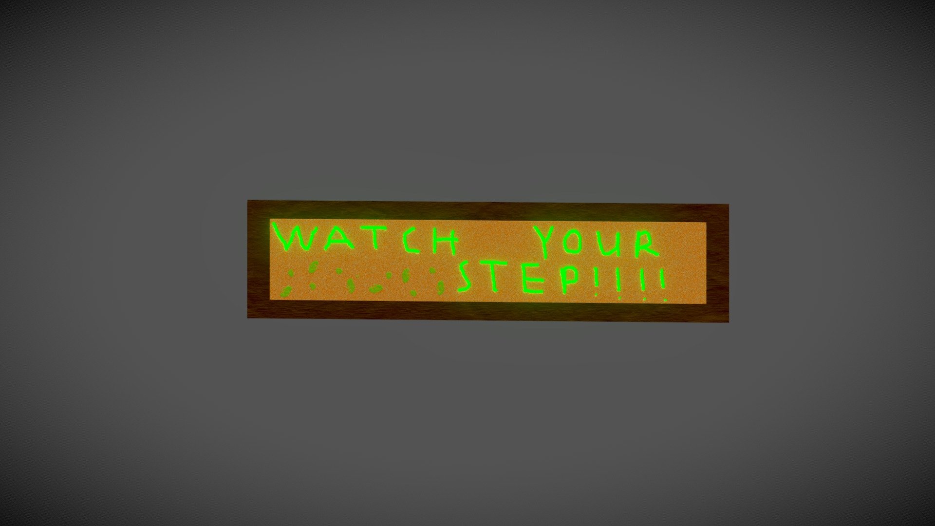 "Watch Your Step!!!!" Plate - Download Free 3D model by geo3001 ...