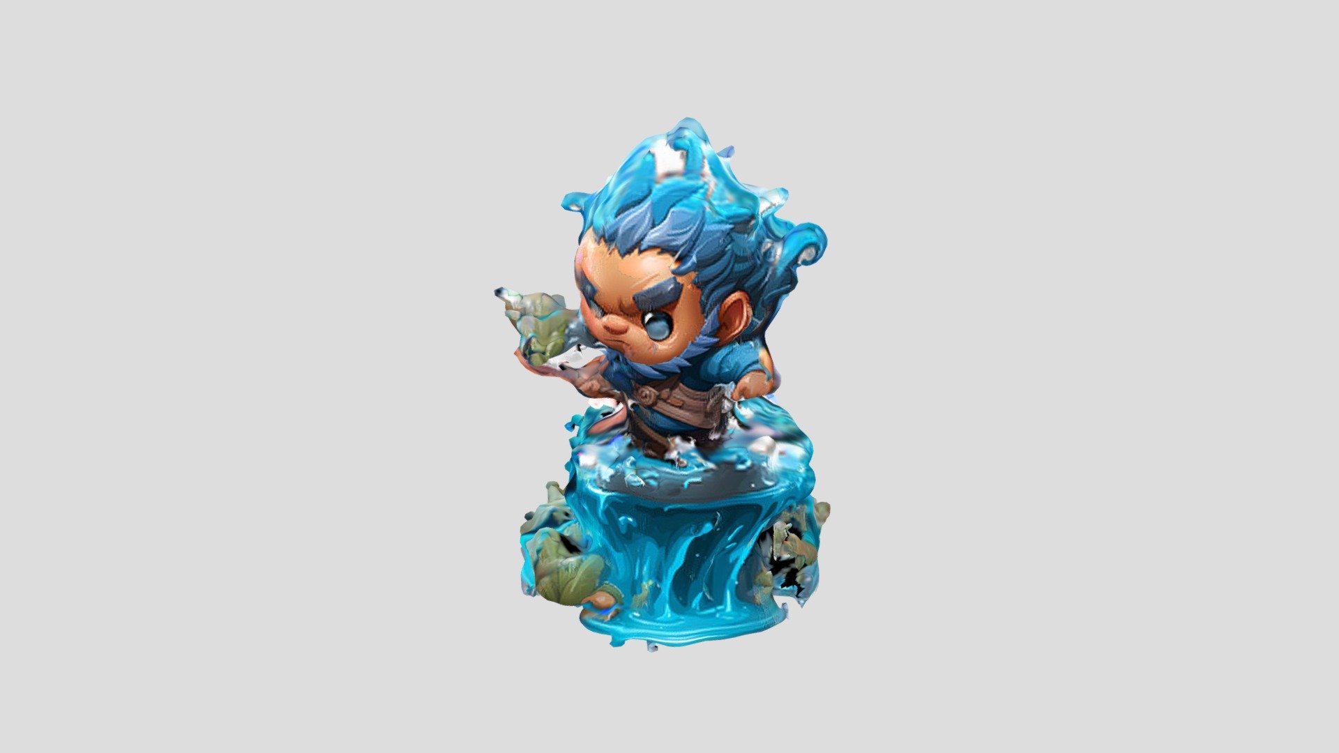 Blue Miniature Figure of a Man Holding a Sword - Download Free 3D model ...