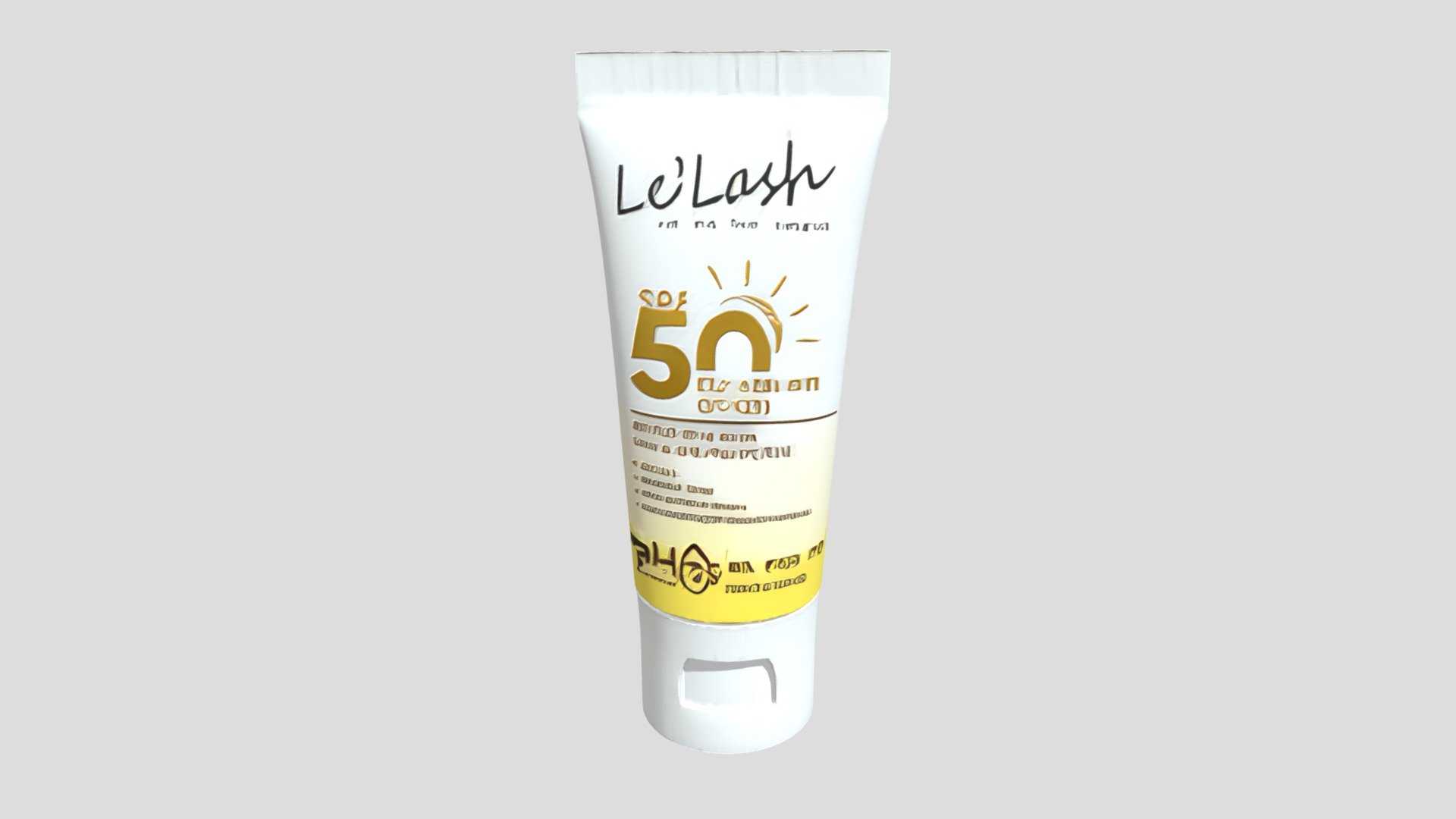 sunscreen tube with SPF 50 label - 3D model by zakiasad760 [2c3486a ...