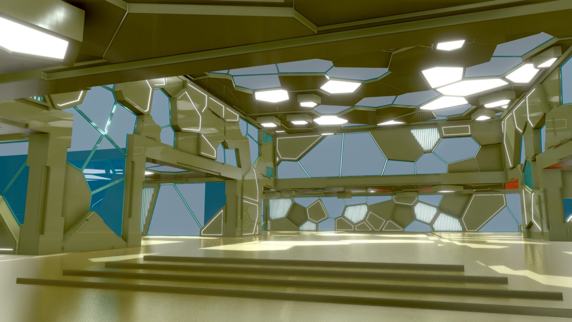 Futuristic Interior 3007 - Buy Royalty Free 3D model by Giimann ...