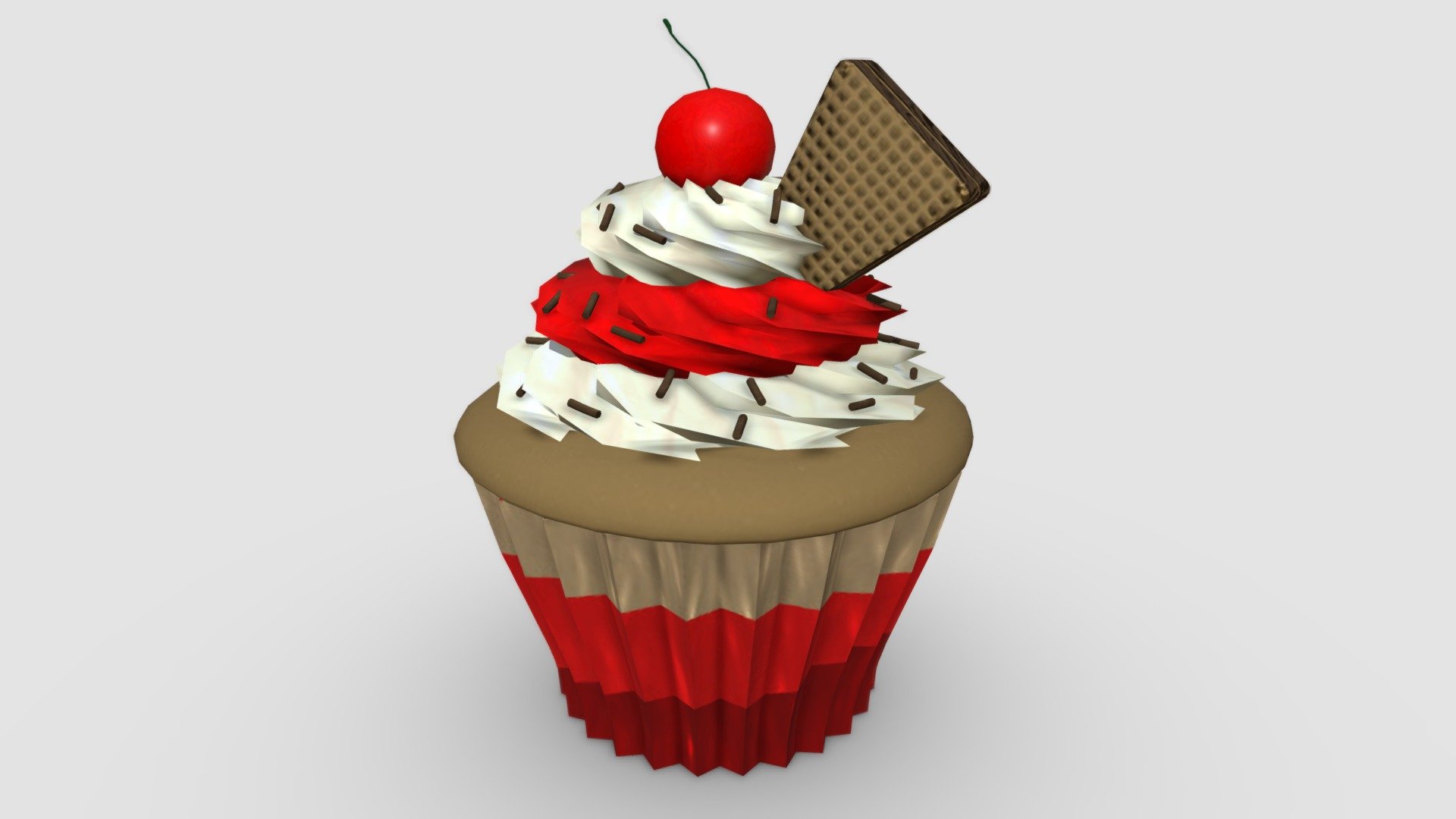 Low Poly cupcake - Download Free 3D model by Jane_k [2c3ade3] - Sketchfab