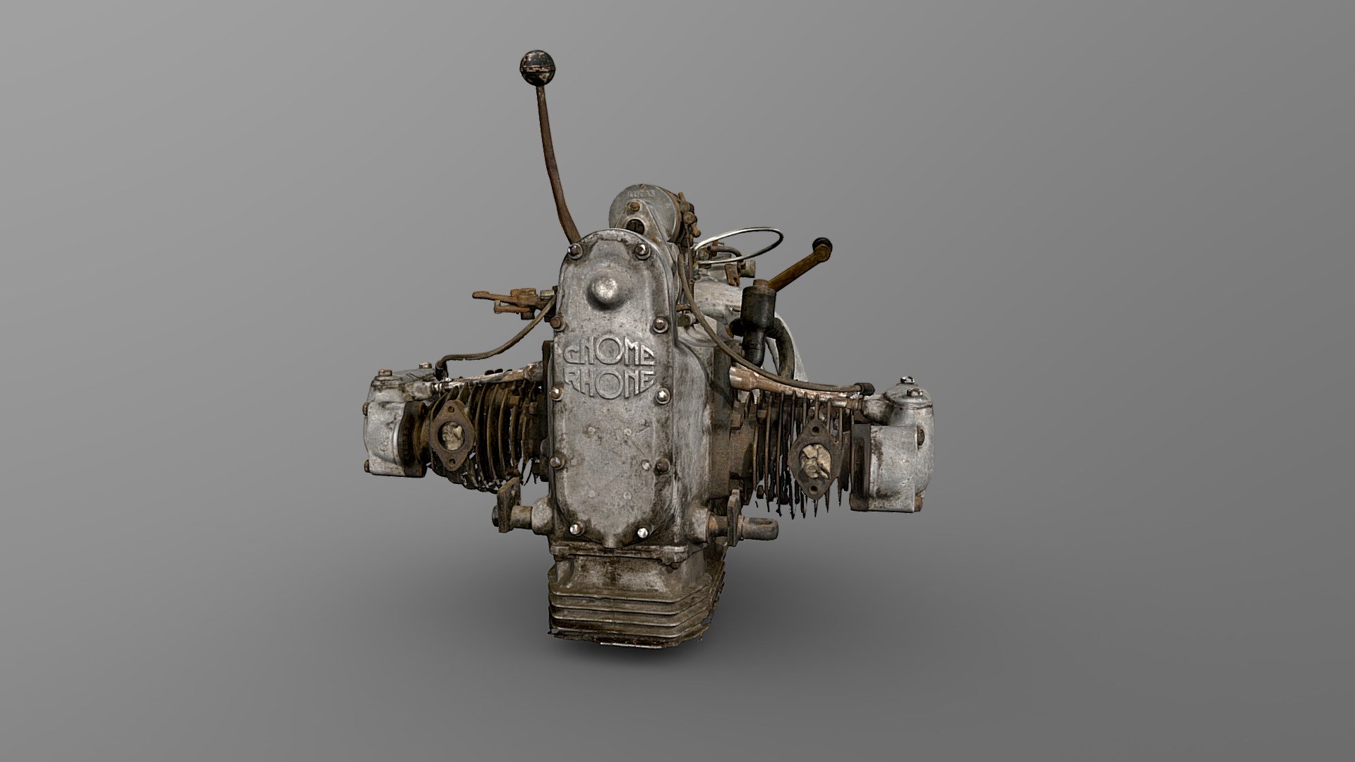 Gnome et Rhone CV2 engine - 3D model by maxxUAV [2c3ebec] - Sketchfab