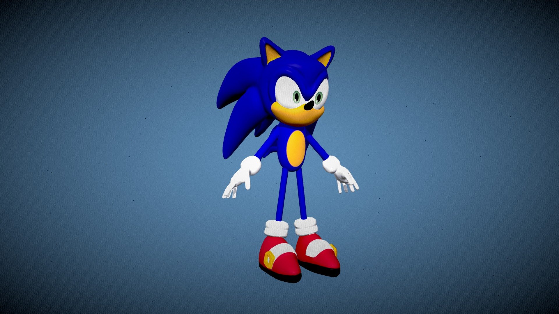Sonic_3D Model - 3D model by n.sabat23 [2c4130a] - Sketchfab