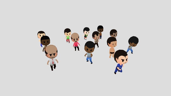 Crowd 3D models - Sketchfab