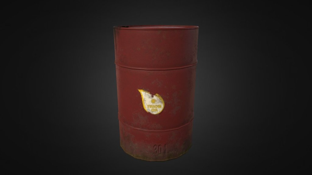 Metal Barrel - 3D model by Lianne (@leviculas) [2c448bf] - Sketchfab