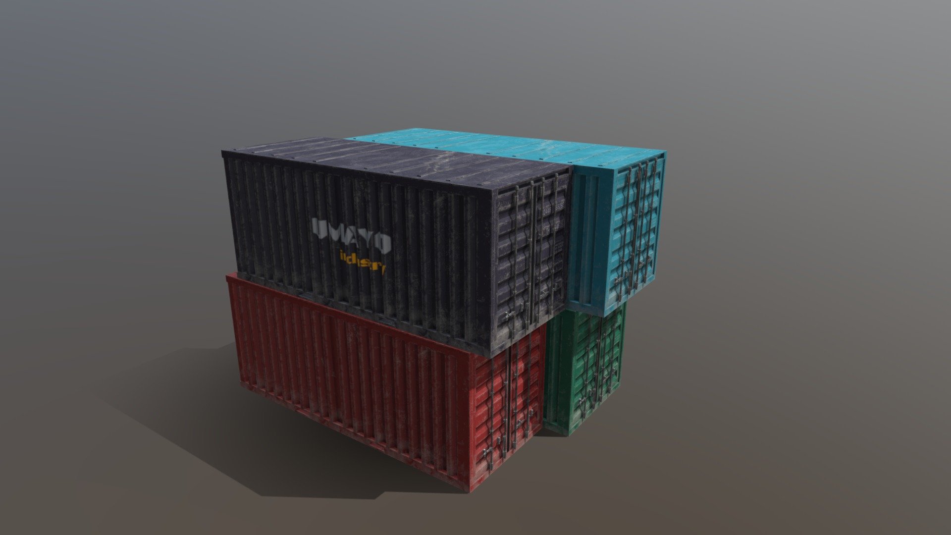 Container 4 Colors - Download Free 3D model by Shorty_Digitan [2c45fa8] - Sketchfab