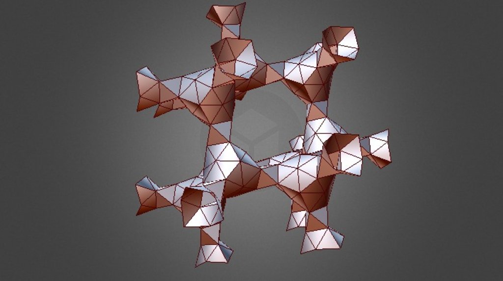 Deltahedral Diamond Lattice by Bobbin Surfaces - 3D model by yoshiaki ...
