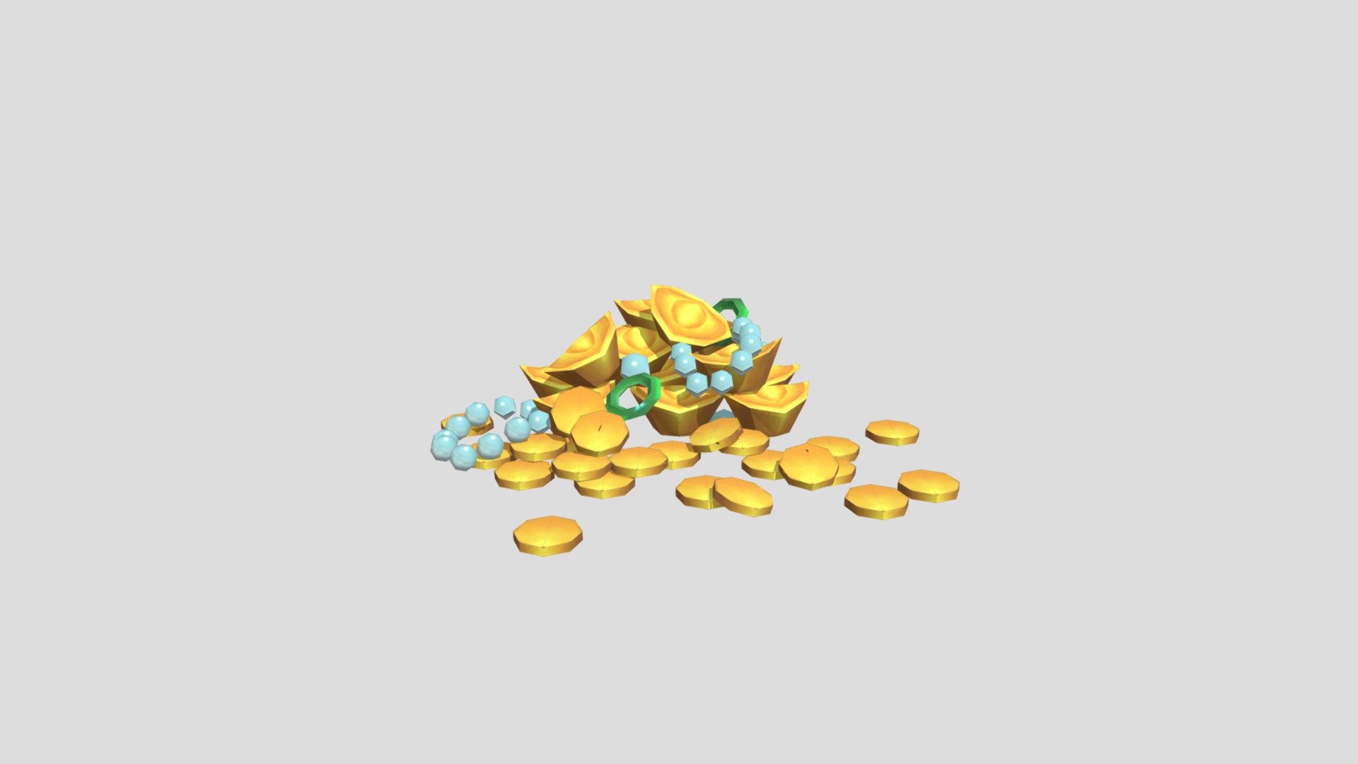 Lowpoly textured Gold bullion - Download Free 3D model by Khyoocumber ...