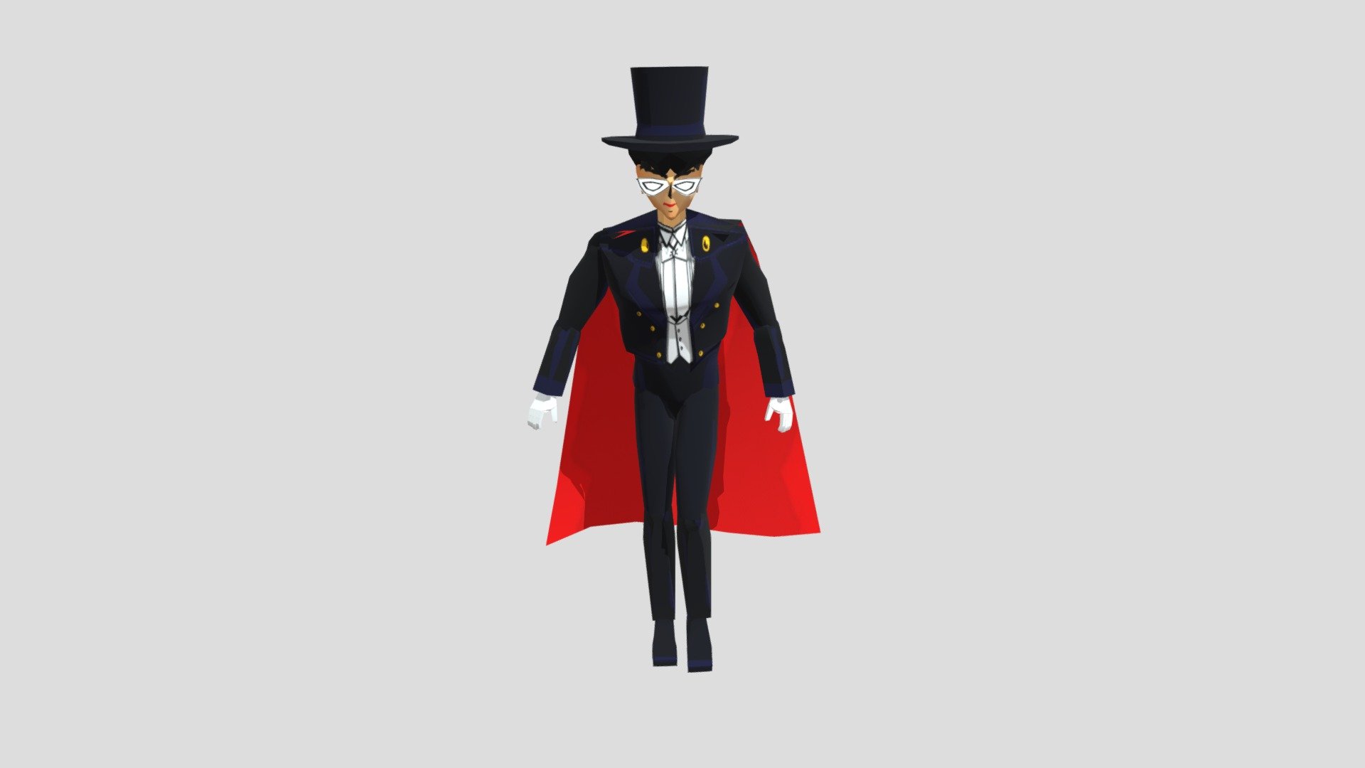 Sailor Moon - Tuxedo Mask - Download Free 3D model by Guilherme Navarro ...