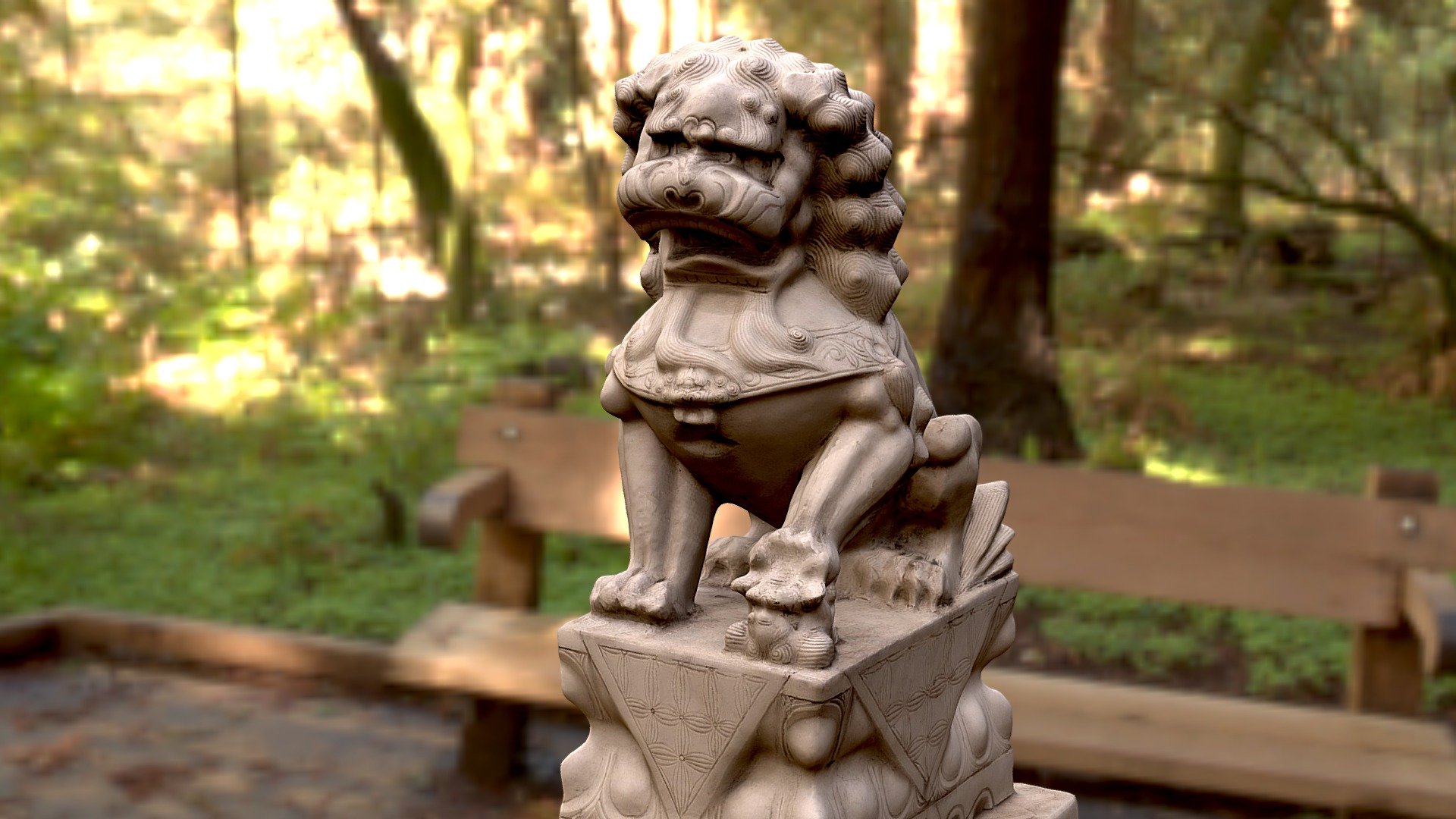 Asian Lion Statue - 3D model by Oritur [2c4eee3] - Sketchfab