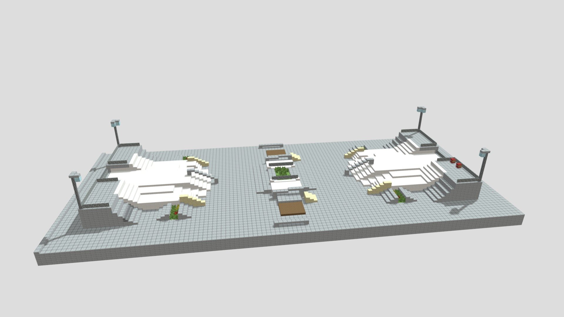 Minecraft Skatepark - Download Free 3D model by jar (@jar9th) [2c4f542 ...