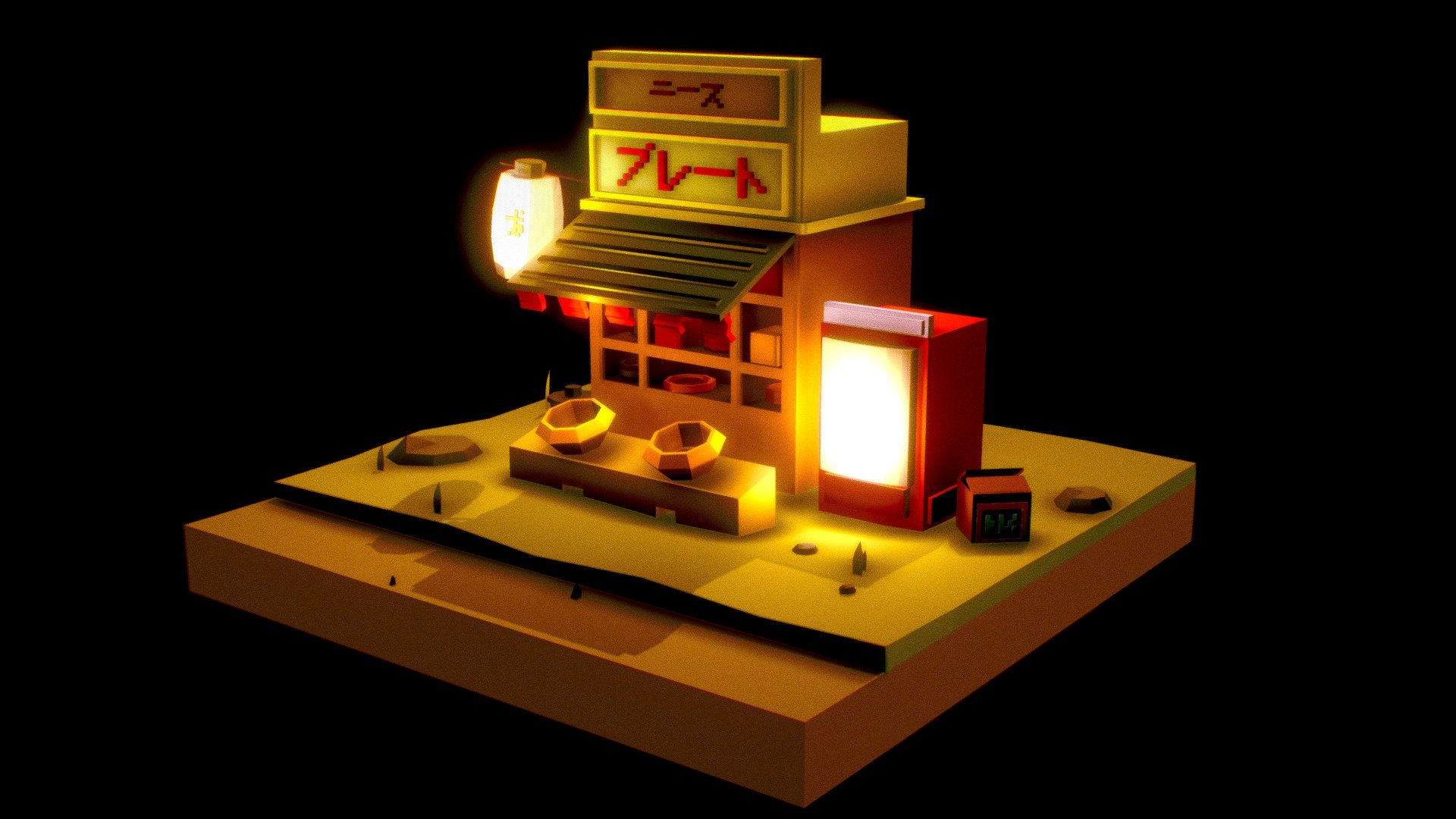 Japanese Stall - Download Free 3D model by Georgina_Tugores [2c532fd ...