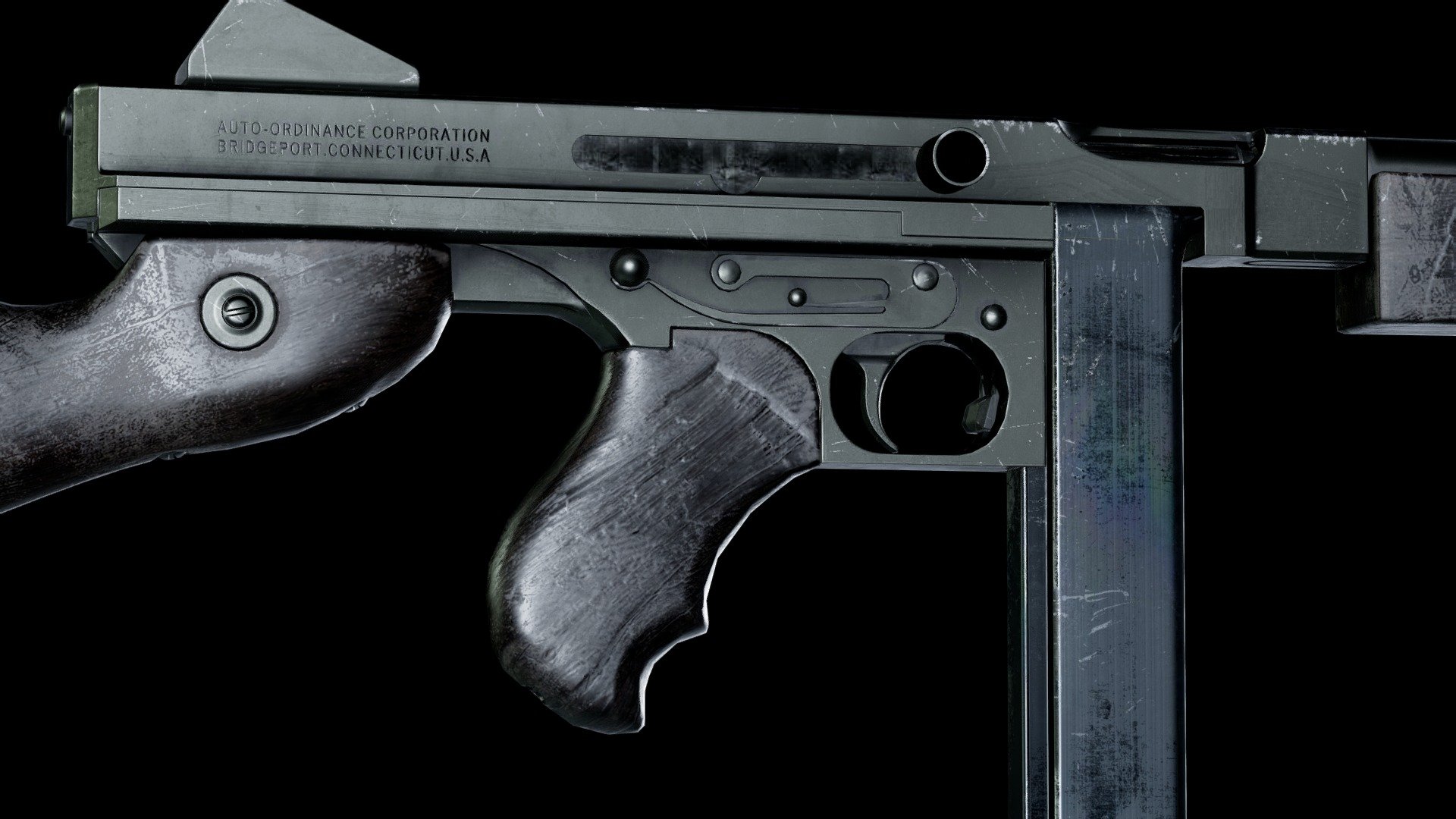 Realistic Thompson M1A1 - Download Free 3D model by Kommander Karl ...