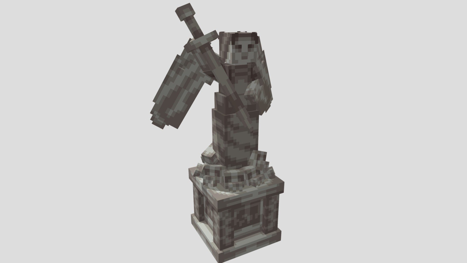 Statue of Angel | Minecraft model - 3D model by OleksaYankovski ...