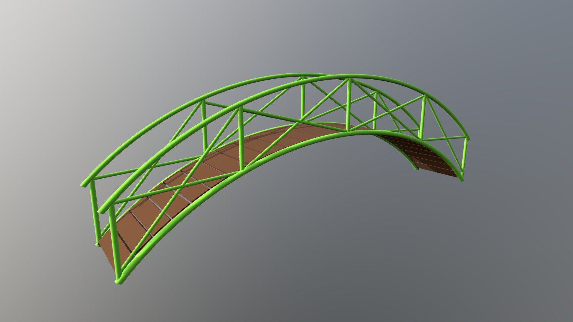 puente curvo - 3D model by DROF S.A (@santiagogalassi) [2c57461 ...