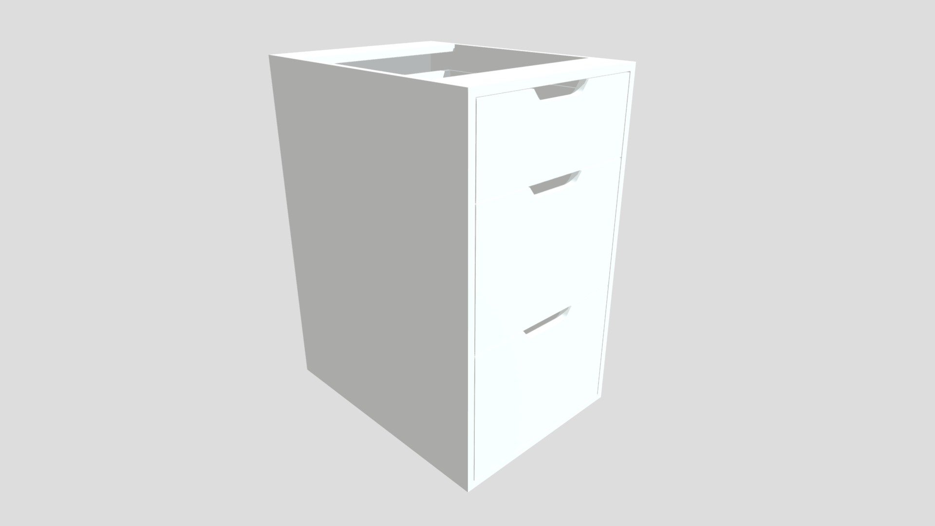 30033 - 3- Drawer Inset Kitchen Cabinet 450mm - Download Free 3D model ...