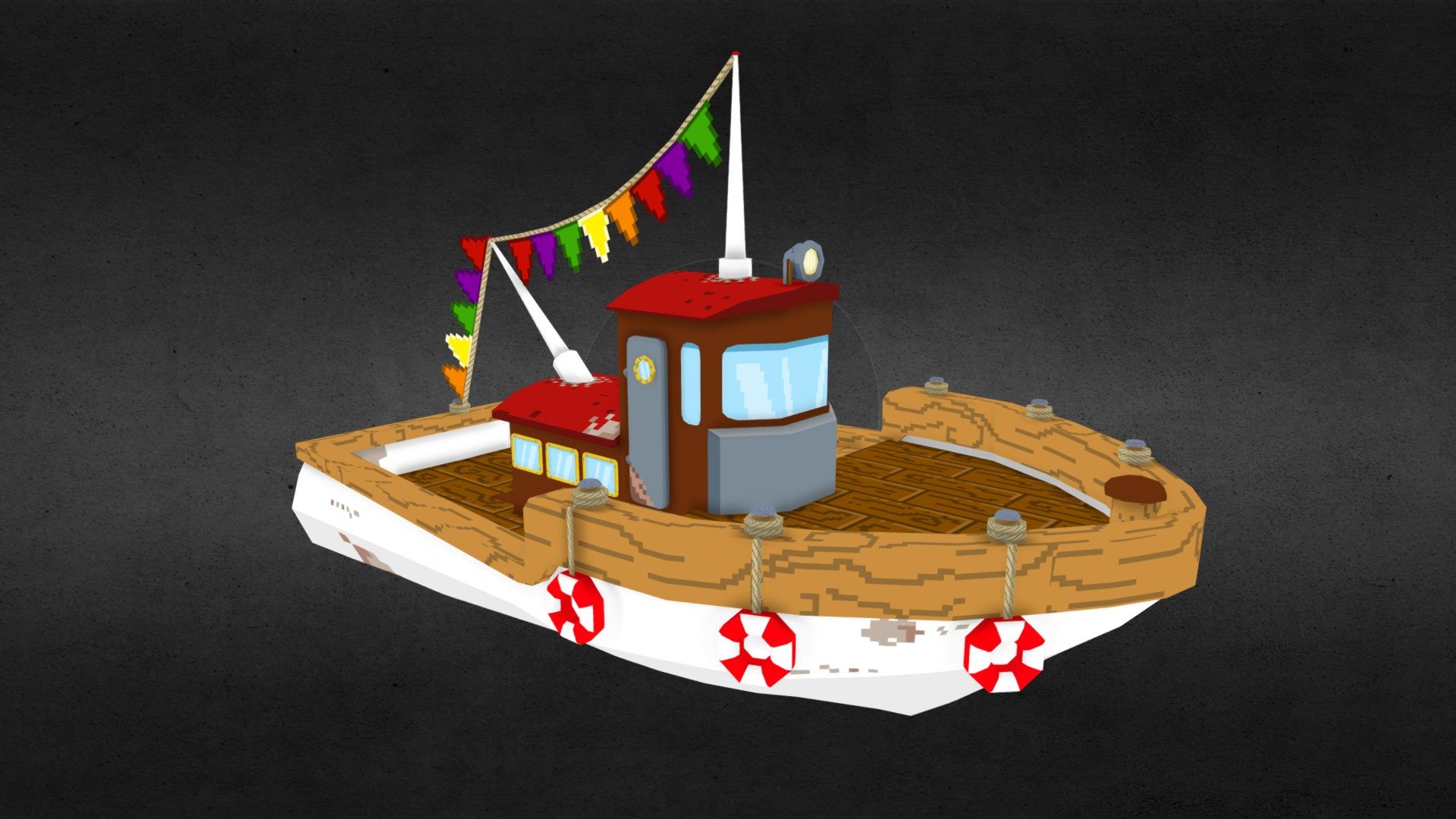 Low Poly Boat - 3D model by JayLong (@hiryujay) [2c5bc4c] - Sketchfab