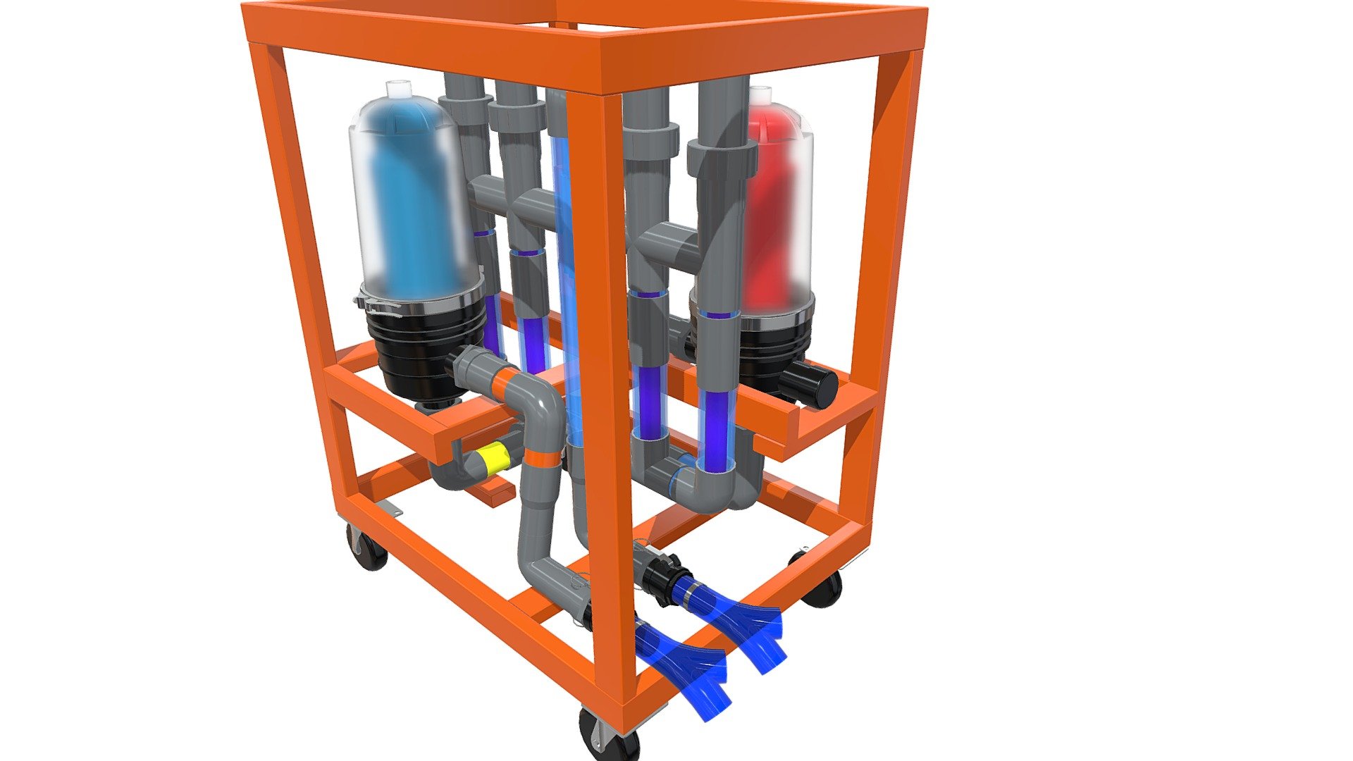 Mobile Filtration System for Fish Ponds - 3D model by WATER FILTER ...