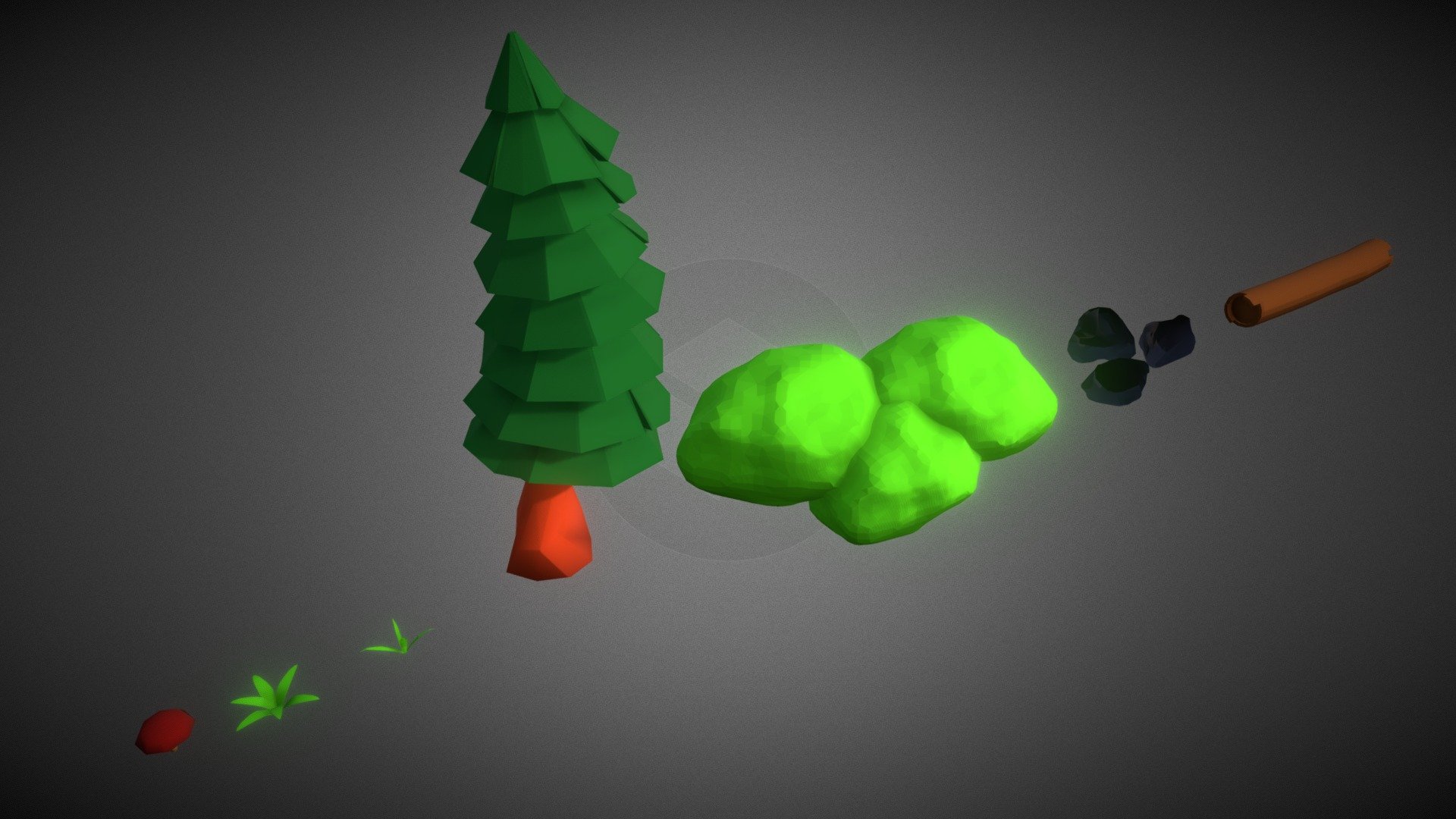 Lowpoly Vegetation Asset for Game and Animation - Download Free 3D ...